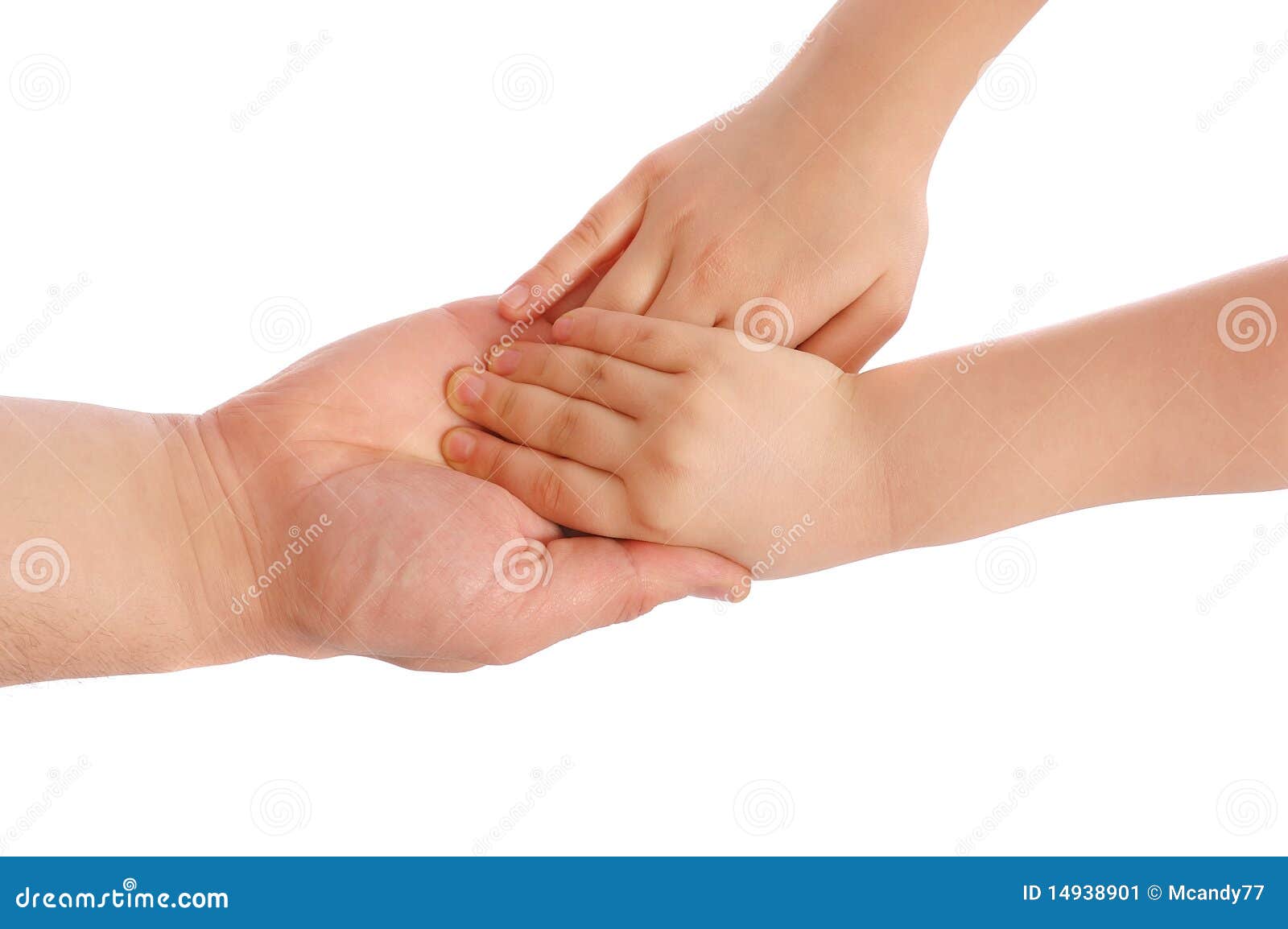 Children S Palms in a Reliable Man S Hand Stock Image - Image of human ...