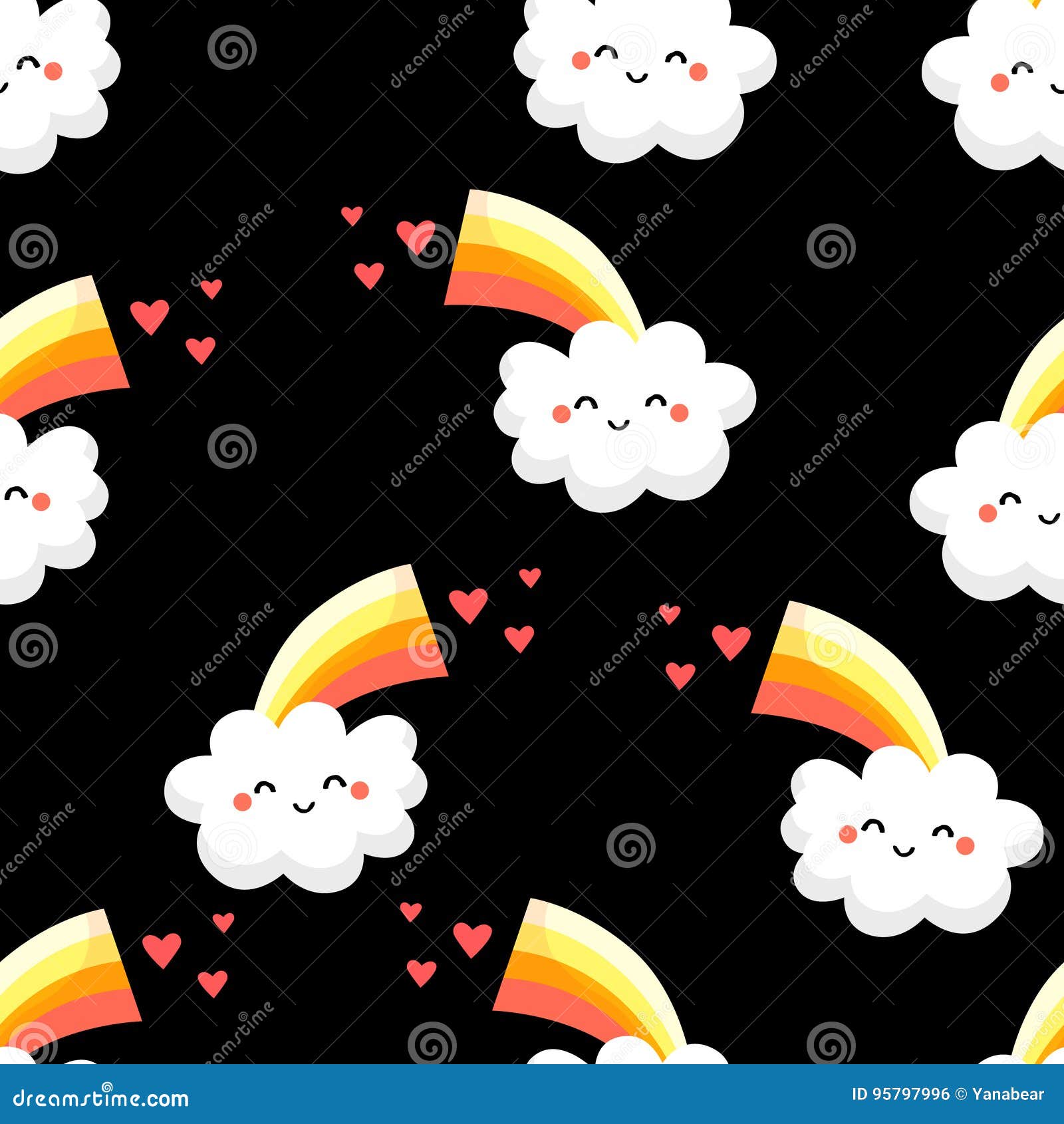 Rainbow Hearts Black Background Stock Illustrations – 775 Rainbow ...