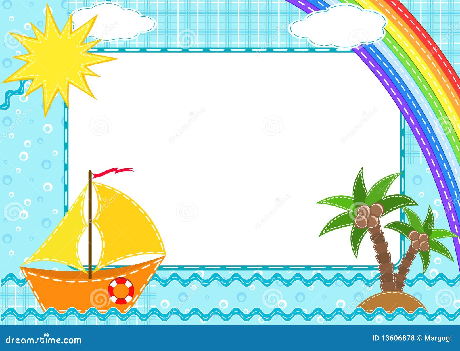 Children S Photo Framework. Ship Stock Vector - Illustration of ship ...