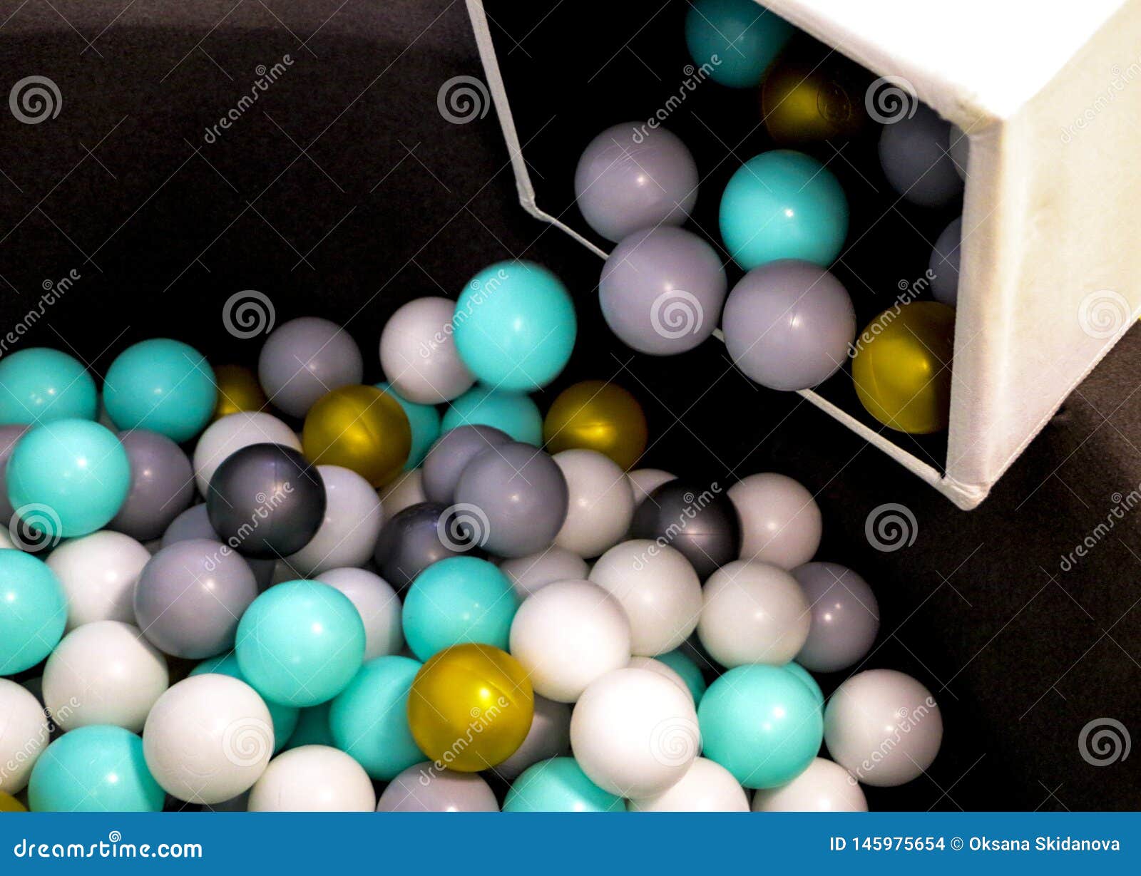 Children`s Plastic Balls for Dry Pool and Fun Game Stock Photo - Image ...
