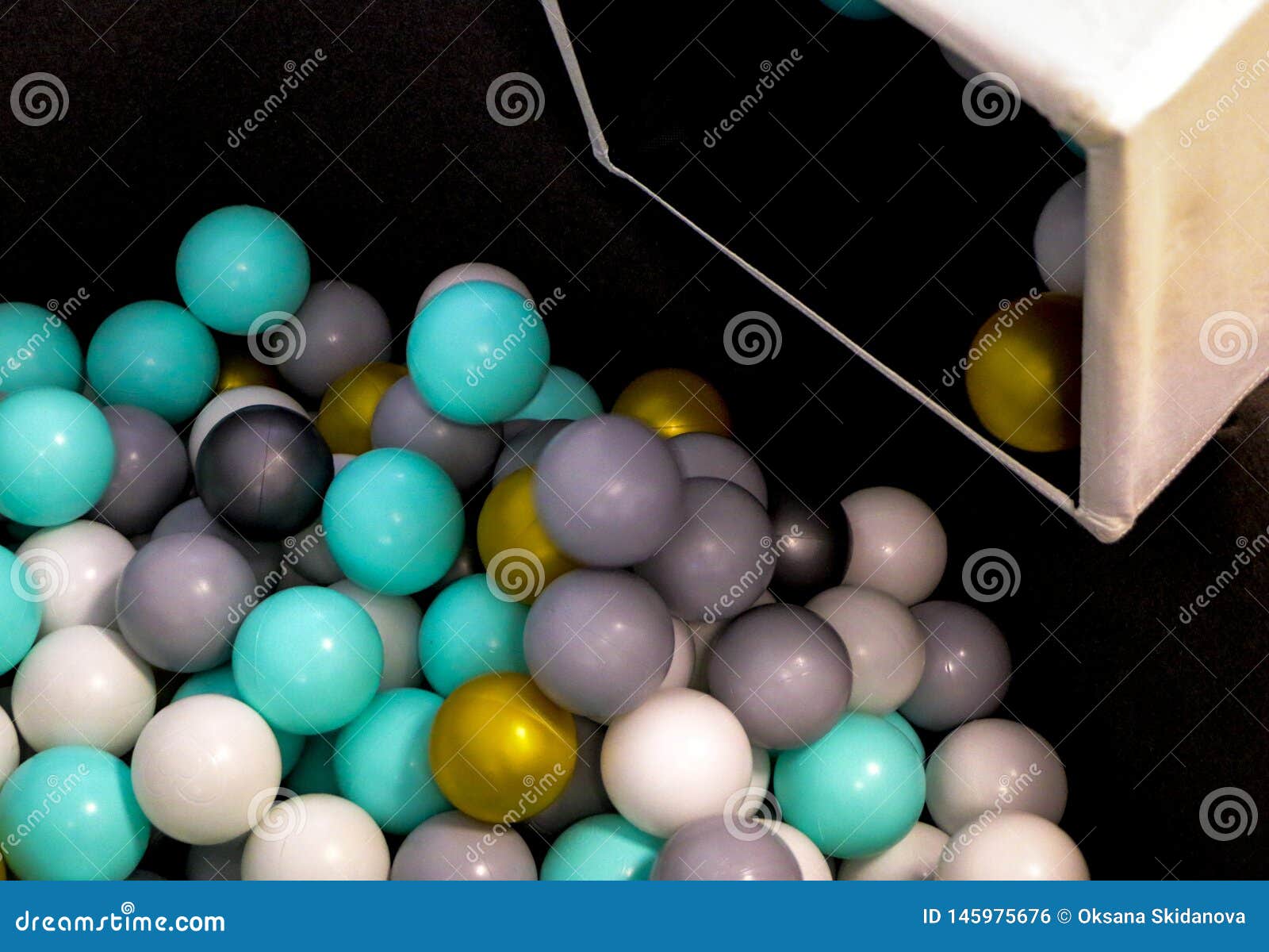 Children`s Plastic Balls for Dry Pool and Fun Game Stock Photo - Image ...
