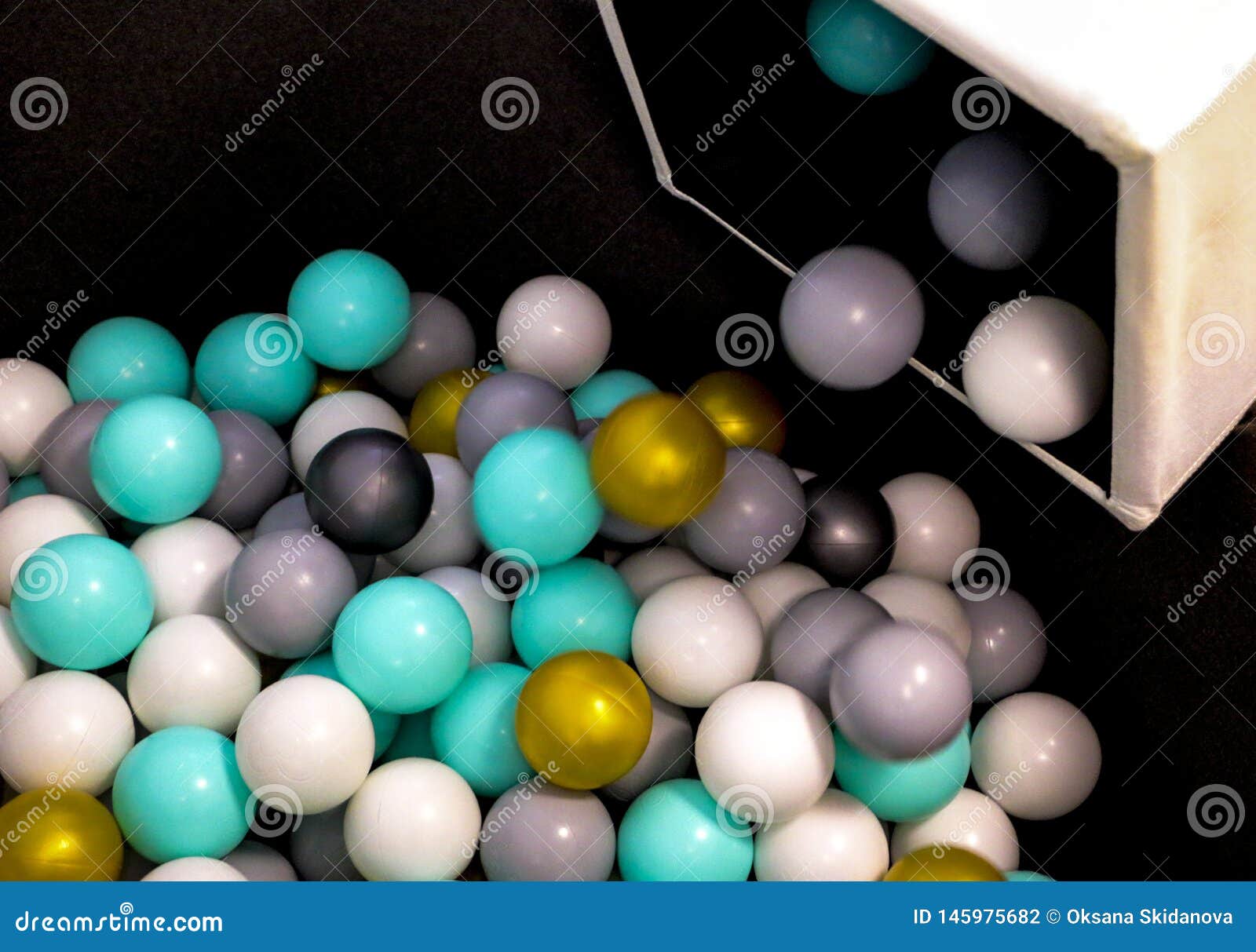 Children`s Plastic Balls for Dry Pool and Fun Game Stock Photo - Image ...