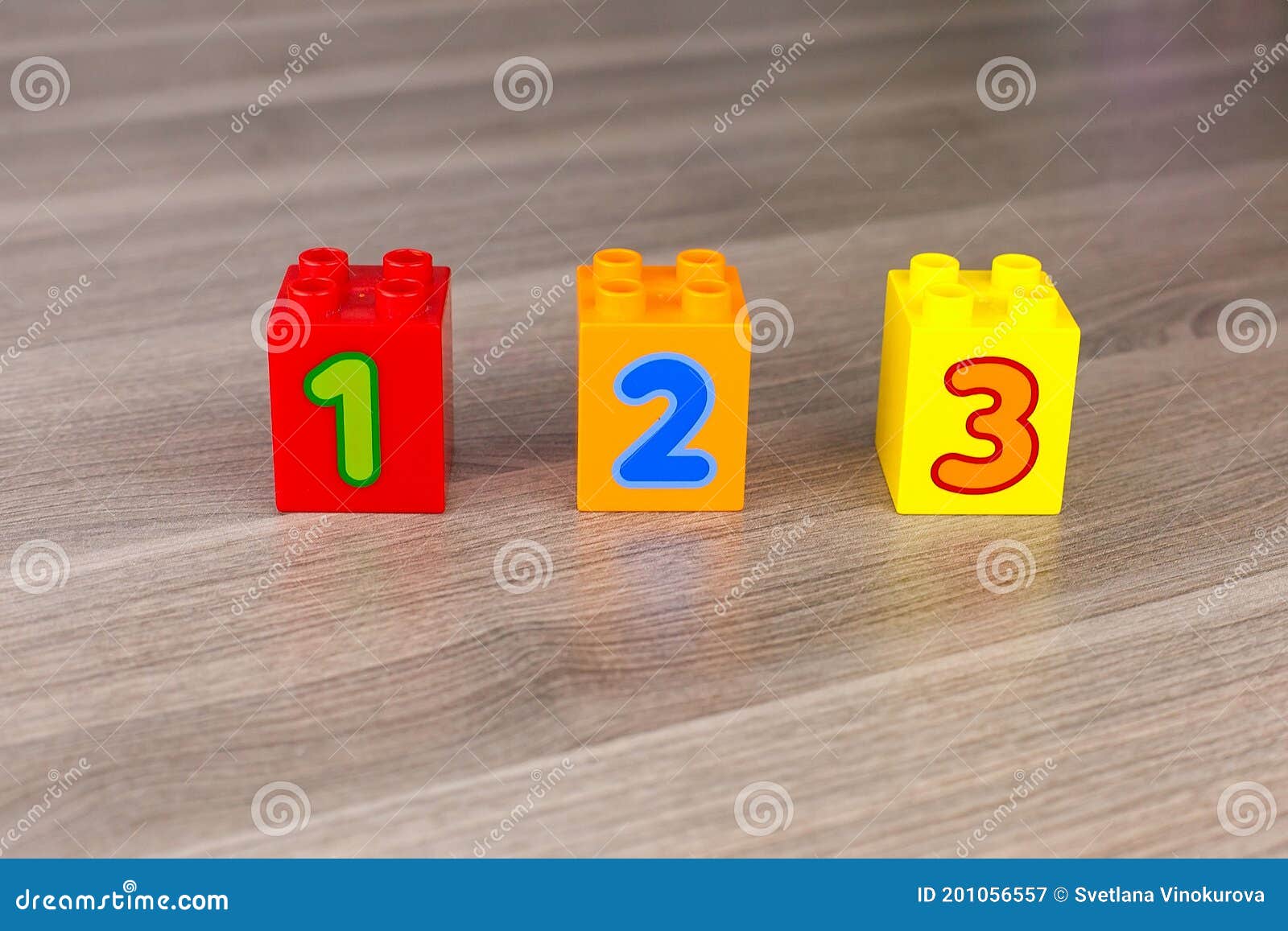 Children`s Plastic Cubes for Learning Numeracy with Numbers Stock Image ...