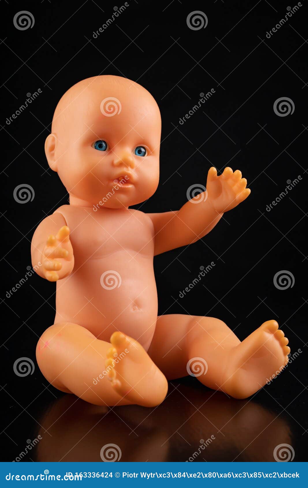 Children& X27;s Plastic Doll on the Table. Old Toys for Children Stock ...