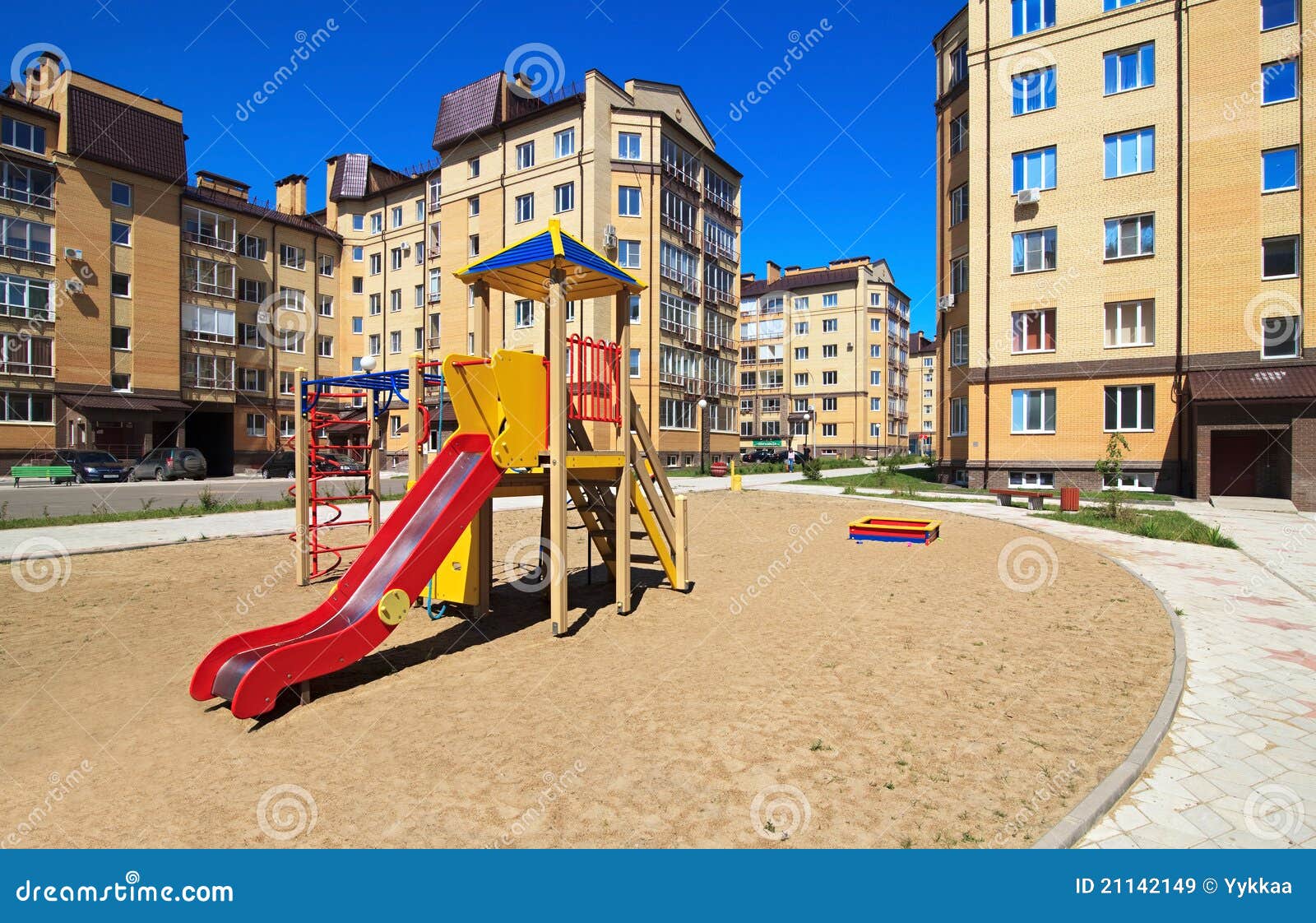 Children s playground stock image. Image of house, city - 21142149