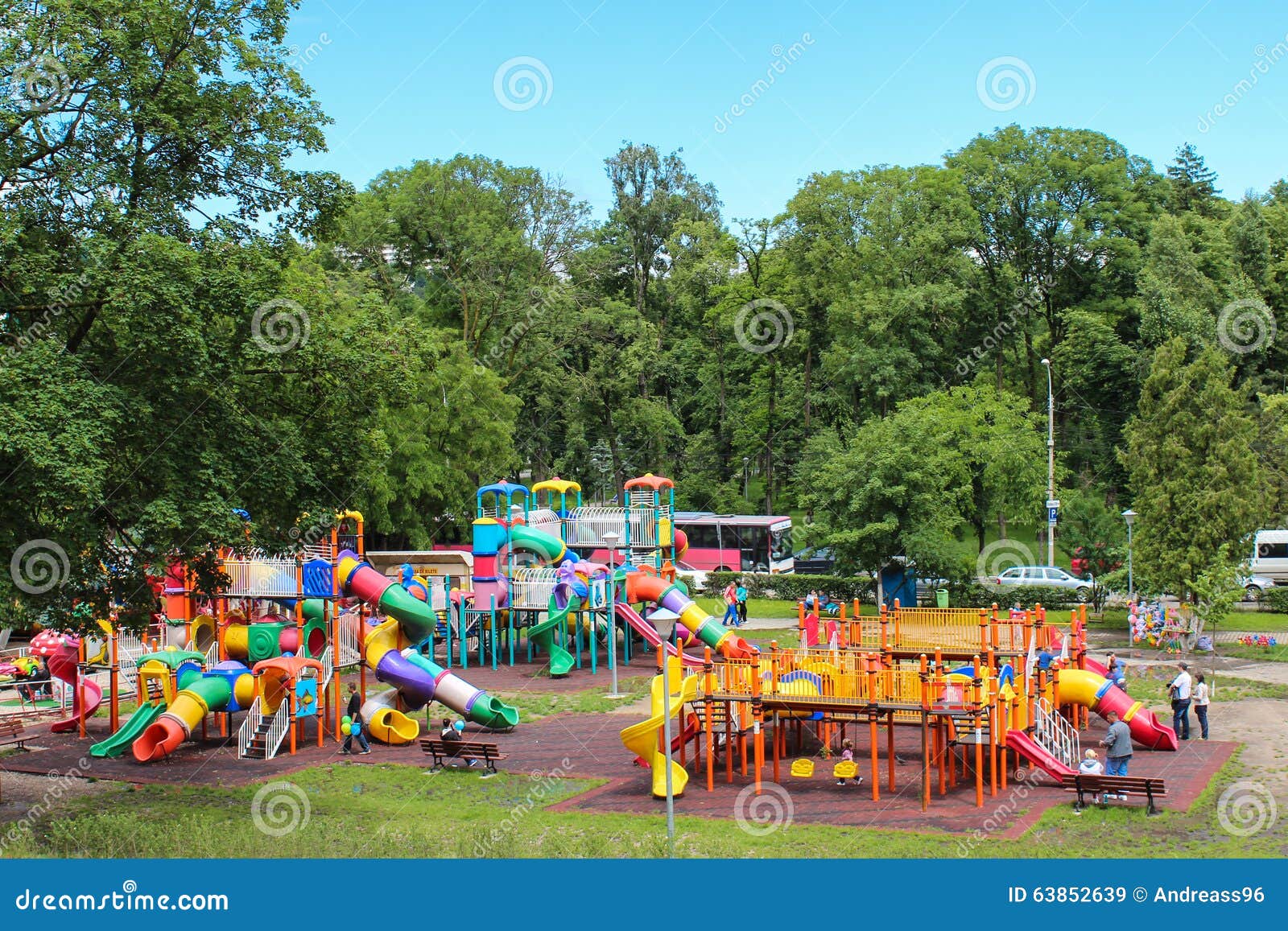 Children s Playground editorial stock image. Image of center - 63852639