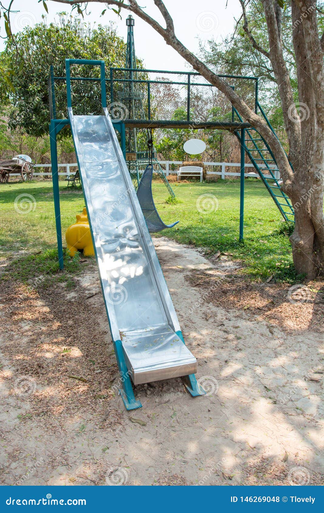 Children`s Playground on the Open Air Stock Photo - Image of play ...