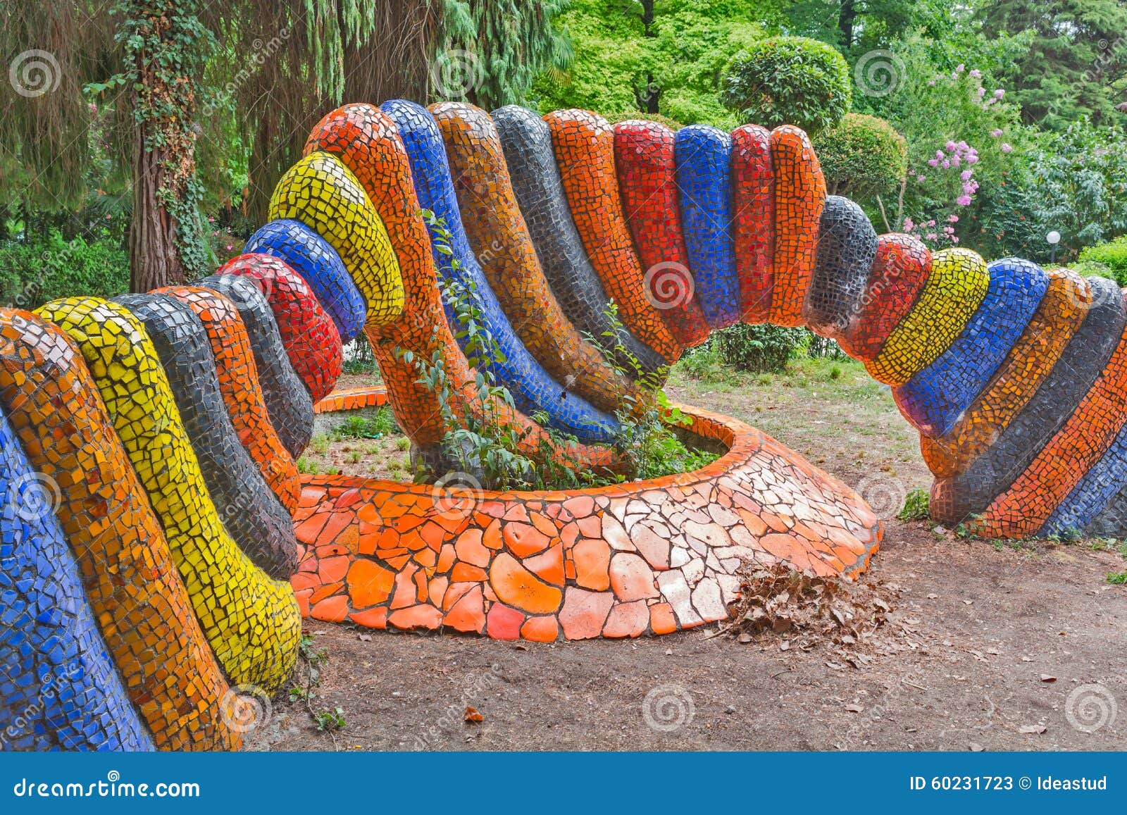 Children S Playground Park Mosaic Installation Stock Image - Image of ...