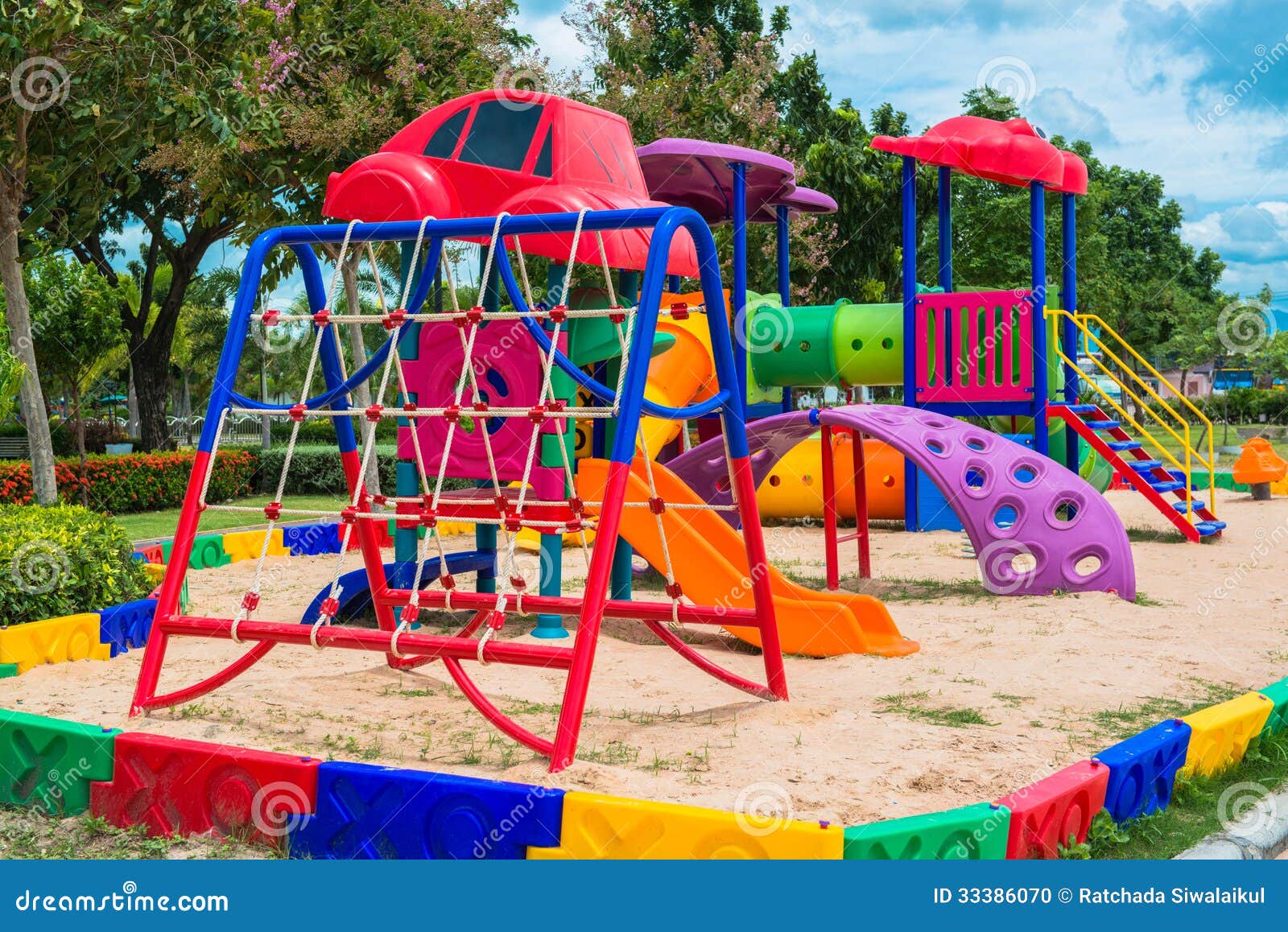 Children S Playground at Public Park Stock Photo - Image of color ...