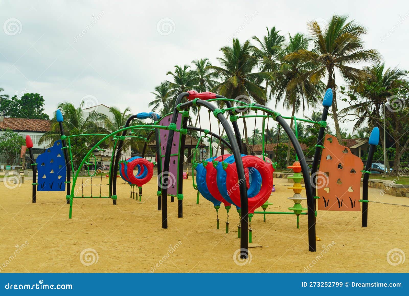 Children S Playground on the Sand Stock Image - Image of climb ...