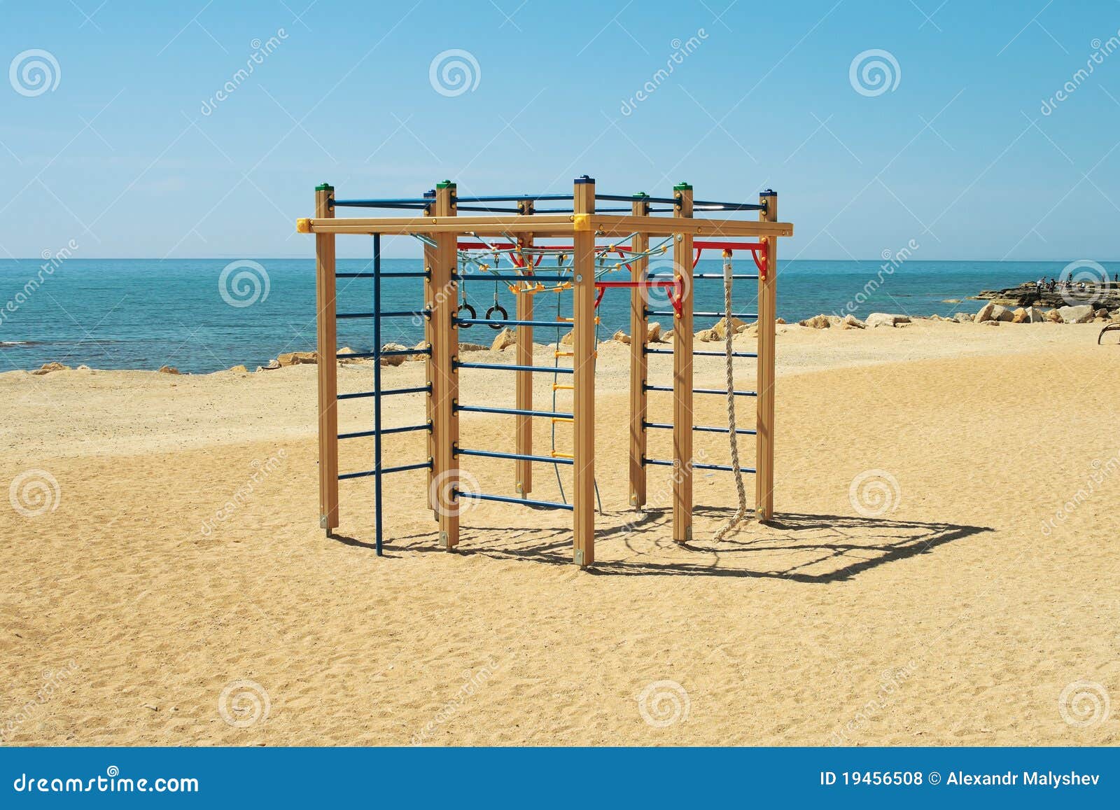 Children S Playground by the Sea. Stock Photo - Image of beach, playful ...