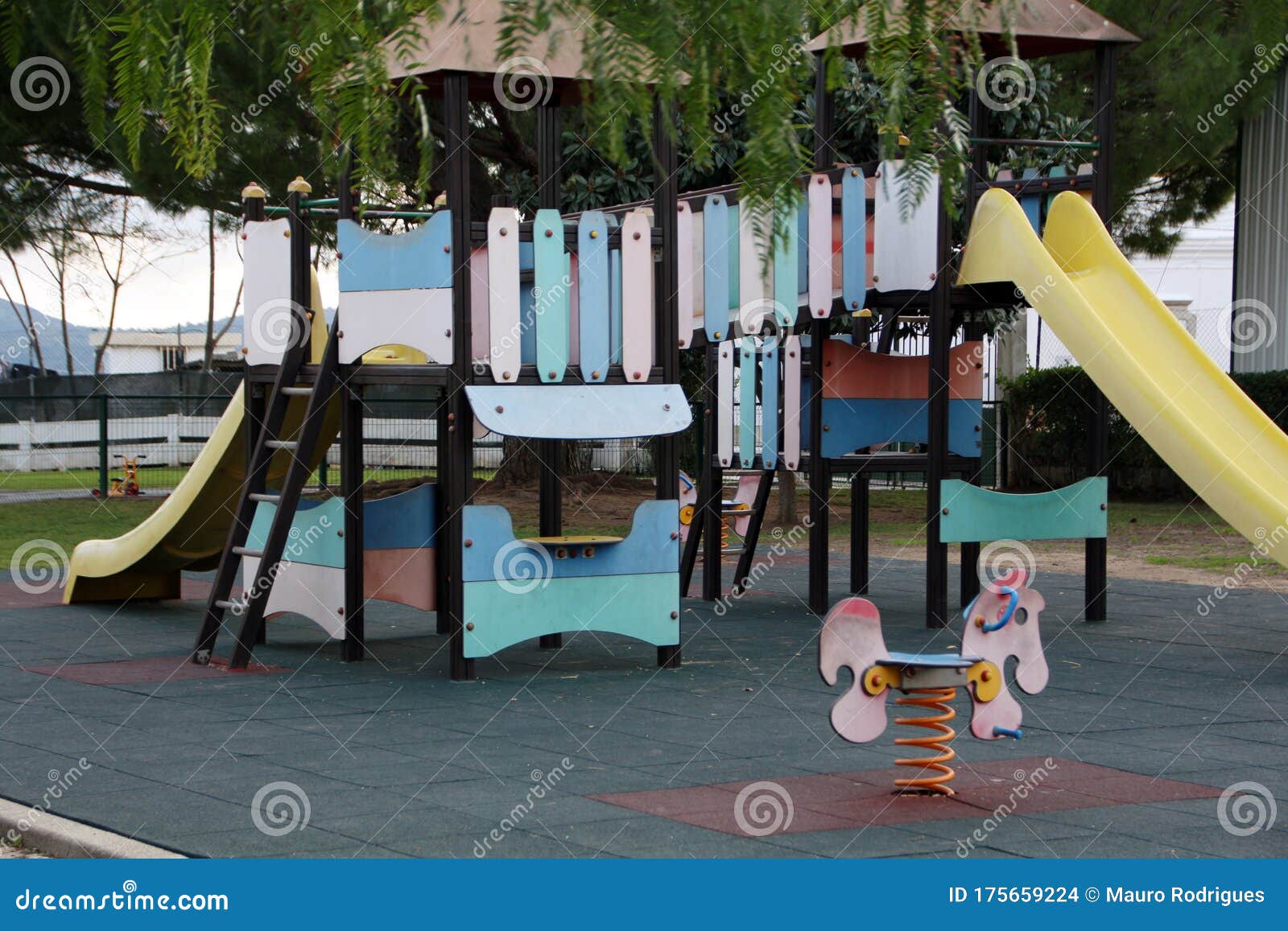 Children`s Playground Slide Stock Photo - Image of slide, ladder: 175659224