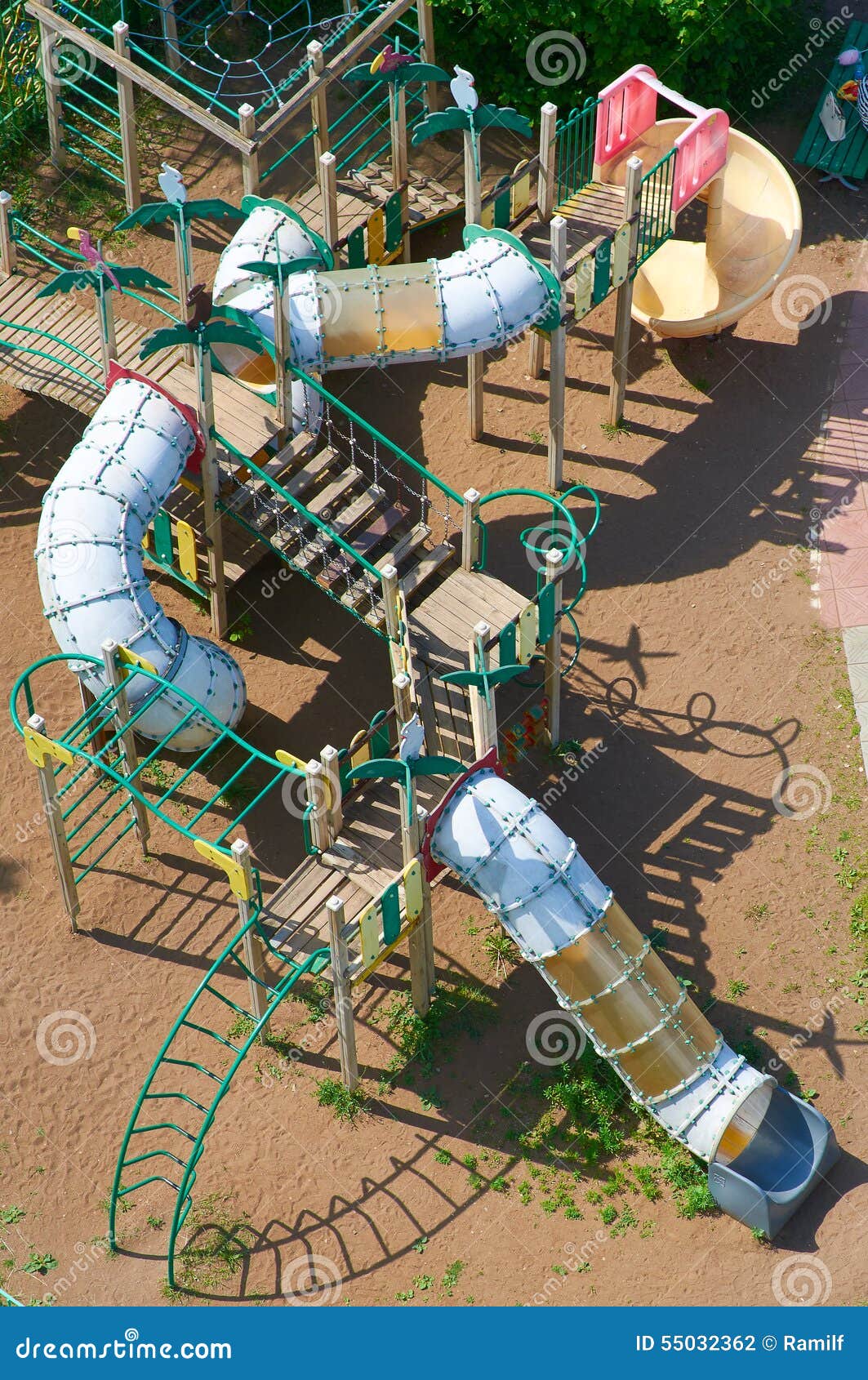Children s playground stock photo. Image of ground, green - 55032362