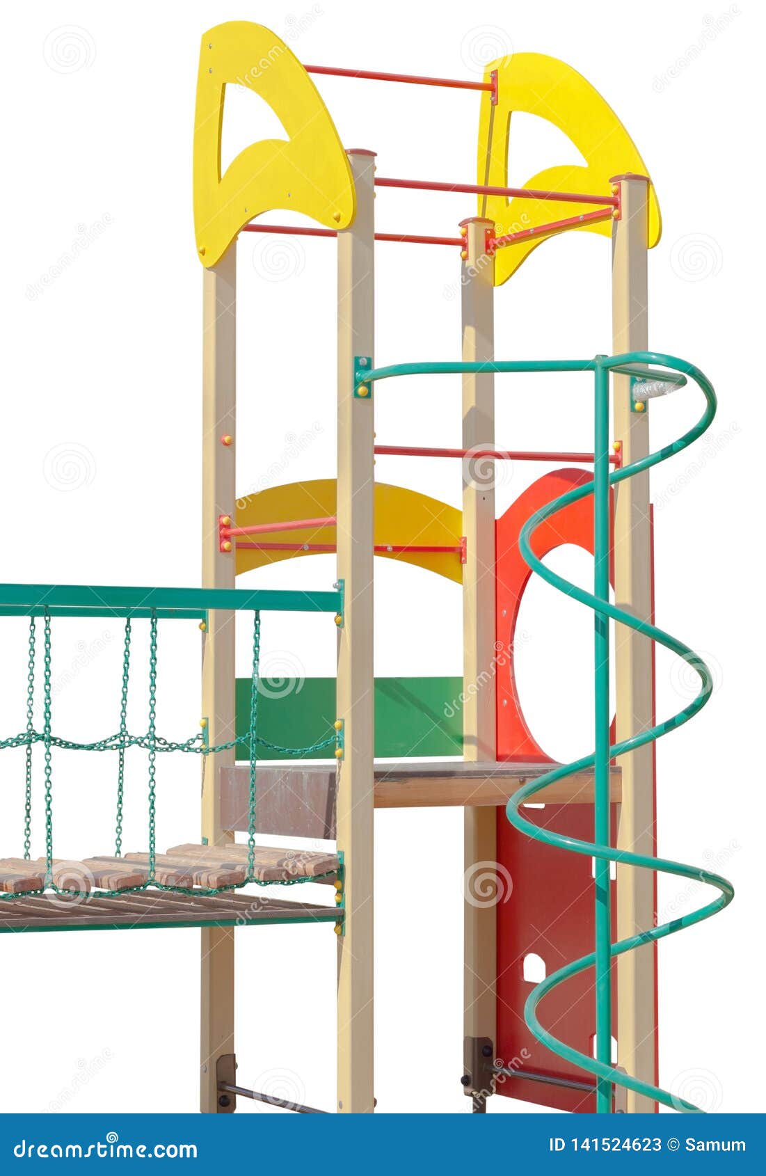 Children`s Playground on a White Stock Image - Image of development ...