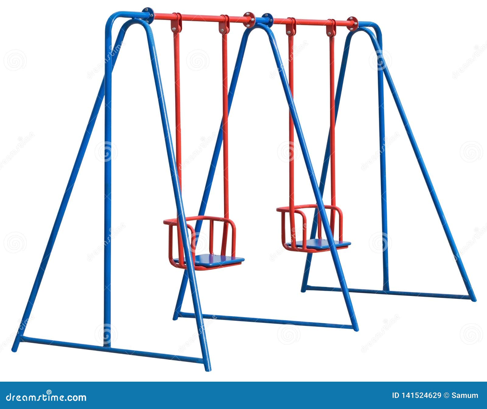 Children`s Playground on a White Stock Image - Image of playground ...