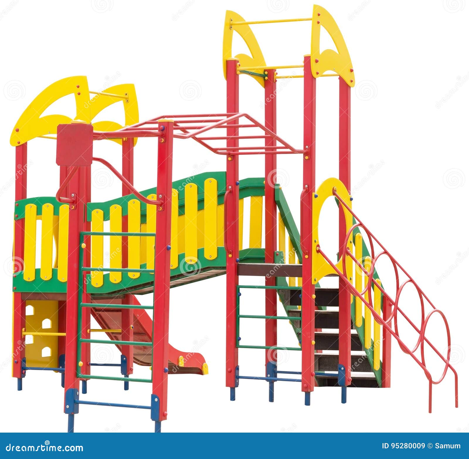 Children`s Playground on White Stock Image - Image of outdoors, growth ...