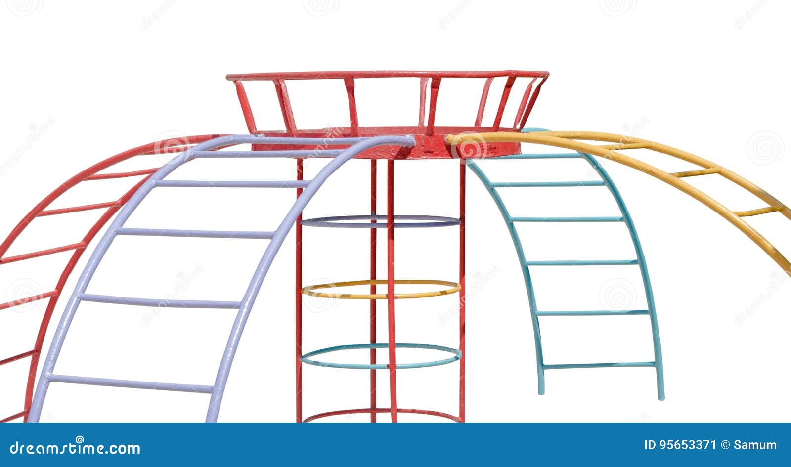 Children`s Playground on White Stock Image - Image of climb, lively ...