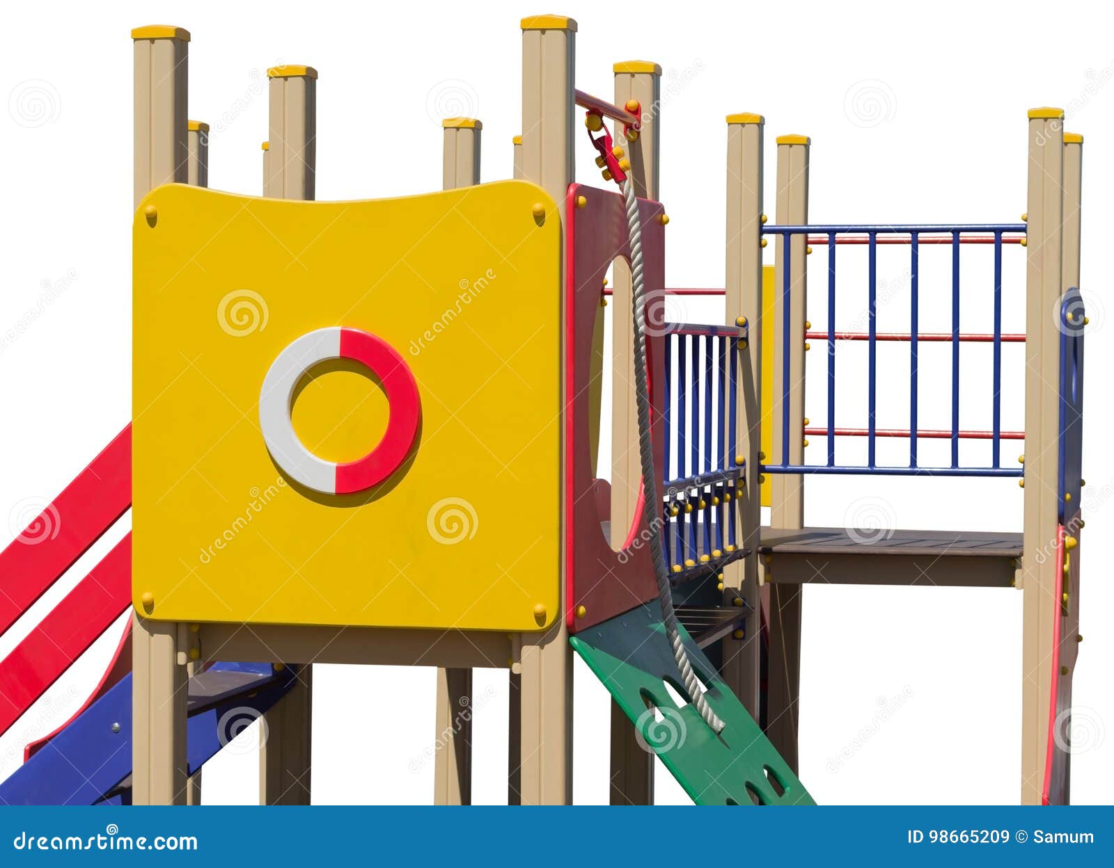 Children`s Playground on White Stock Image - Image of setting, primary ...