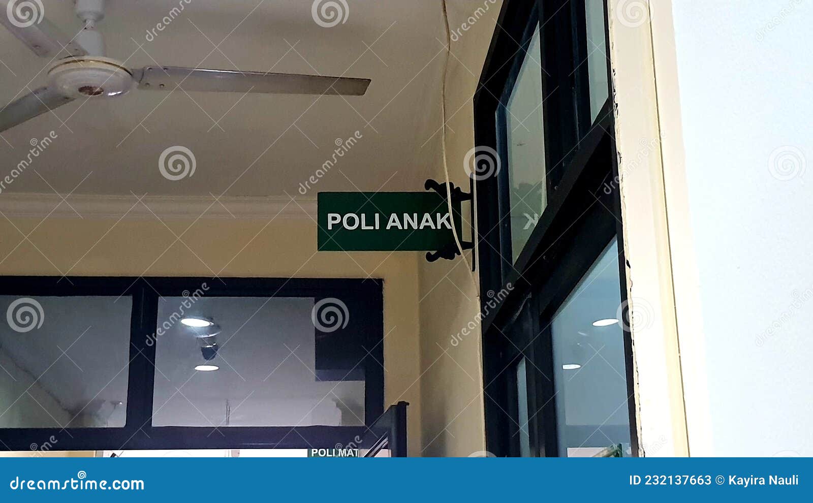 Children S Poly Sign Board, Green with White Writing Stock Image ...