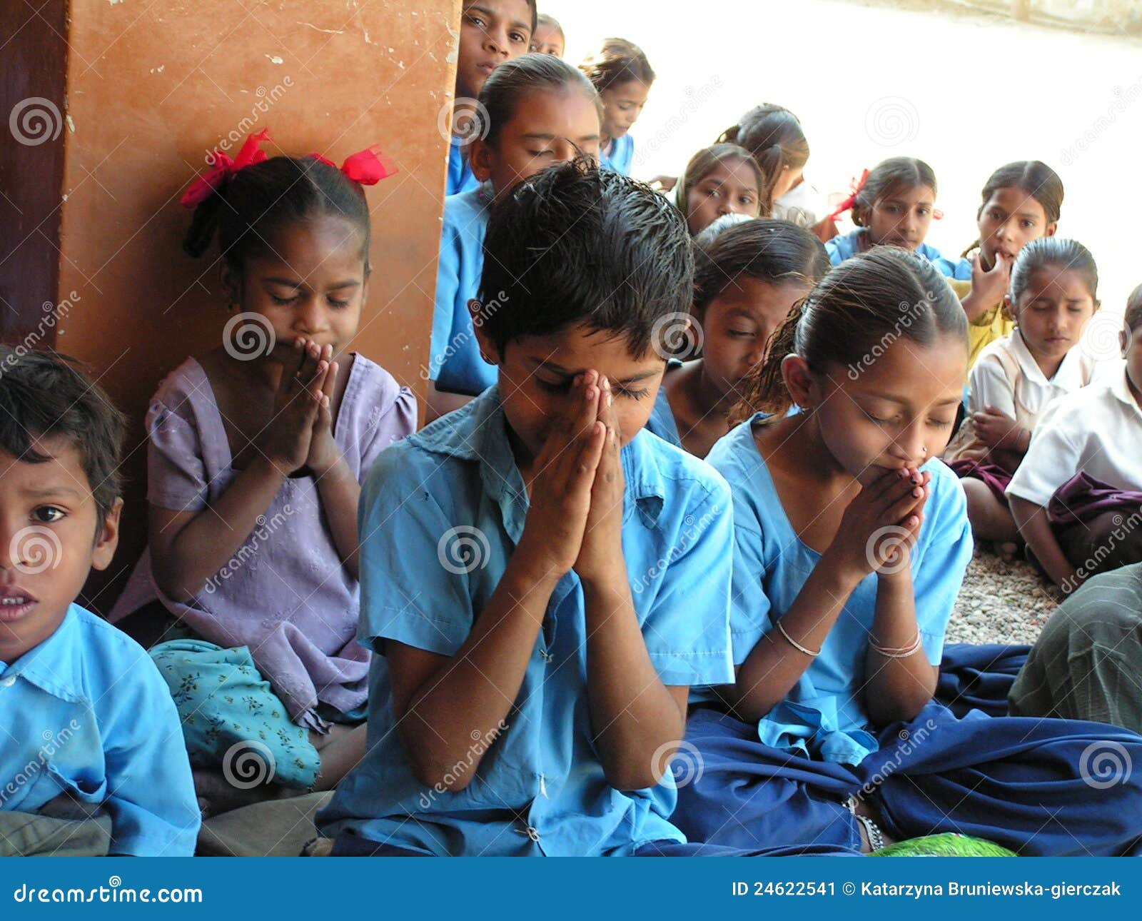 Children s prayer editorial photo. Image of students - 24622541