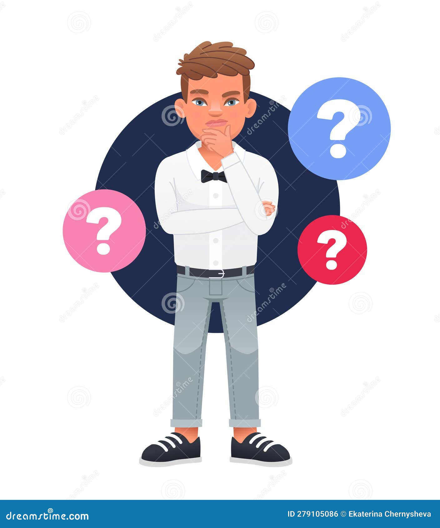 Children S Problems. the Little Boy Has a Question. Portrait of a ...