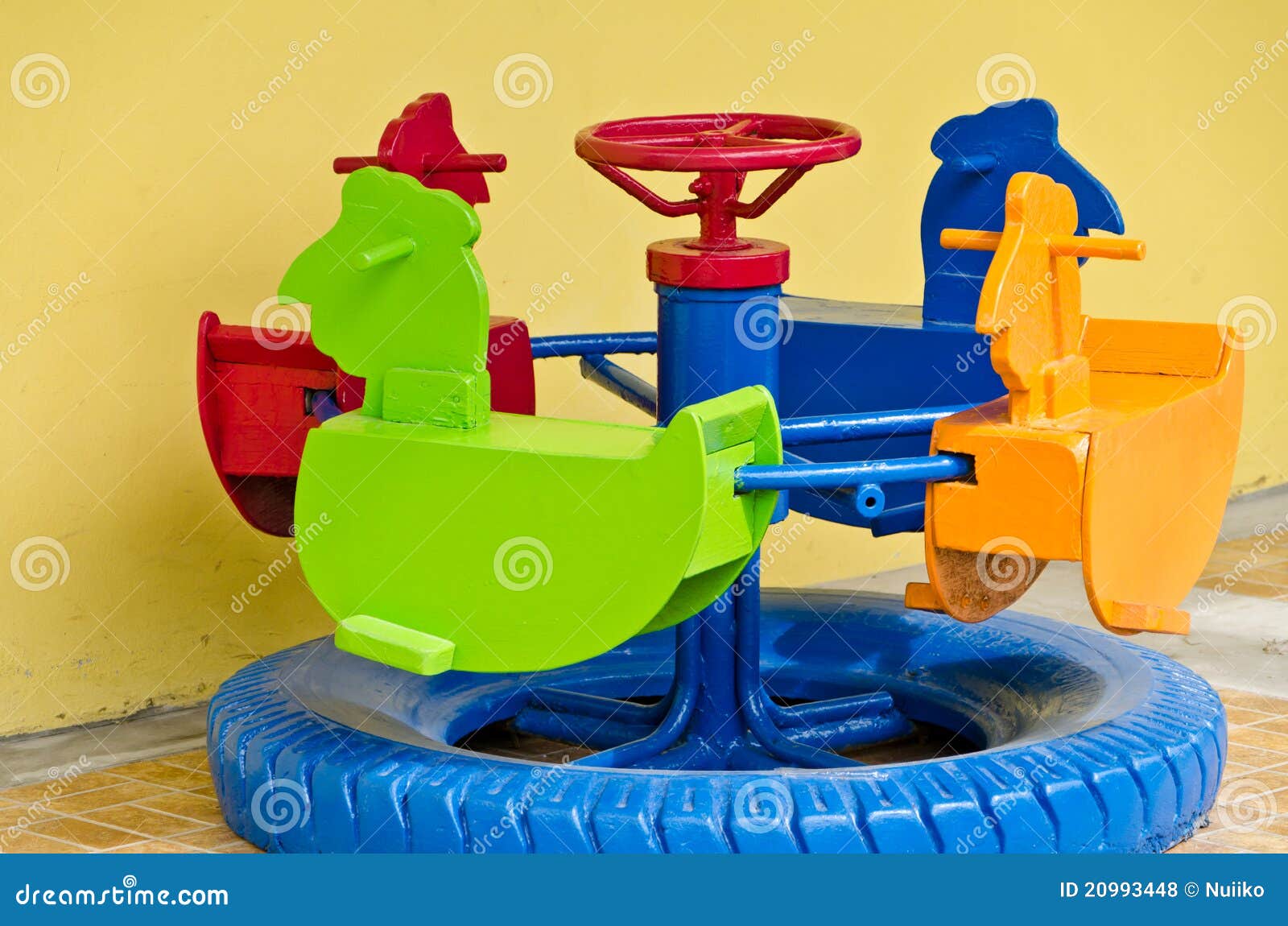 Children s roundabout stock photo. Image of entertainment - 20993448