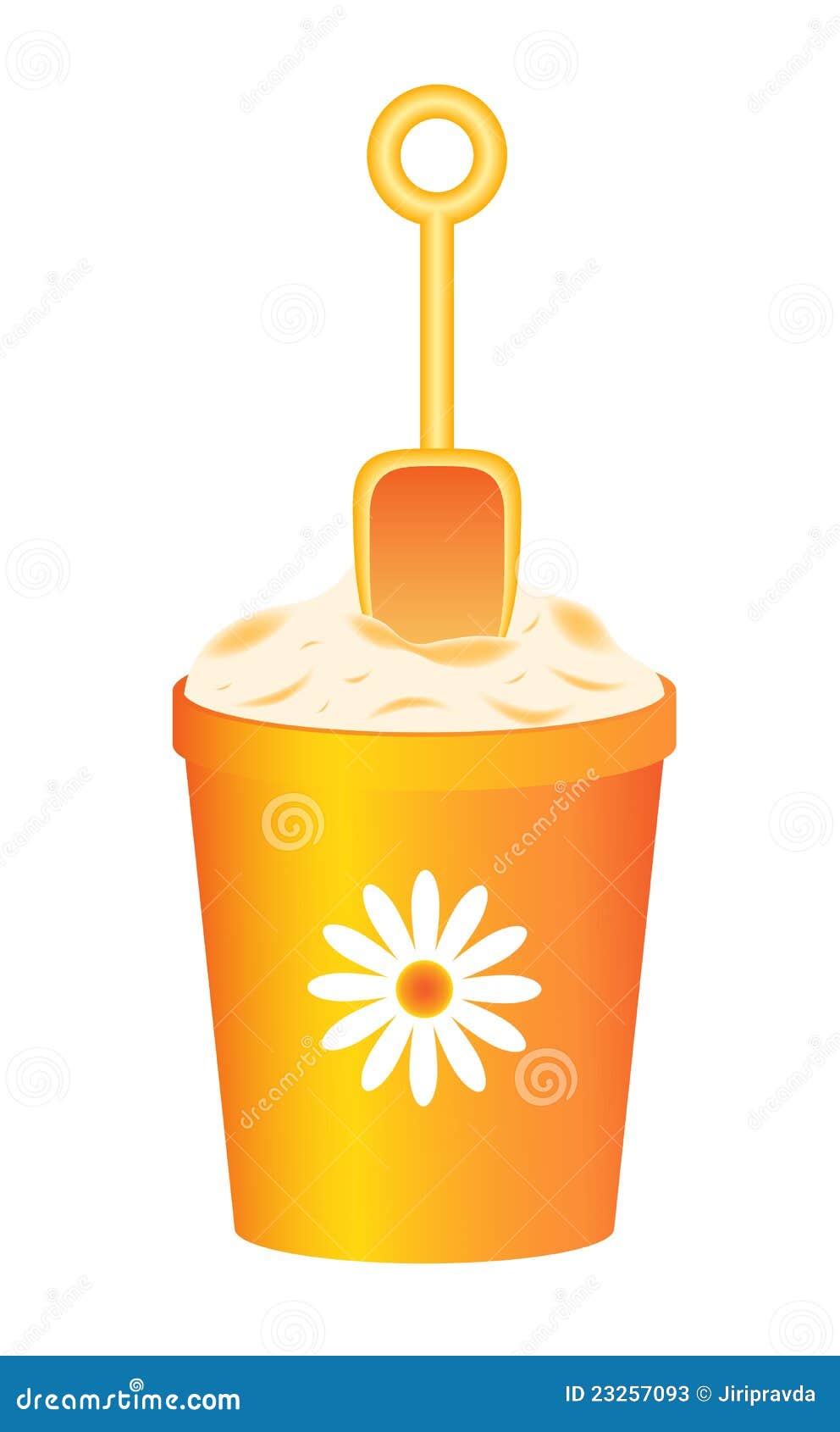 Sand Bucket, Shovel And Rake Cartoon Vector | CartoonDealer.com #121357839