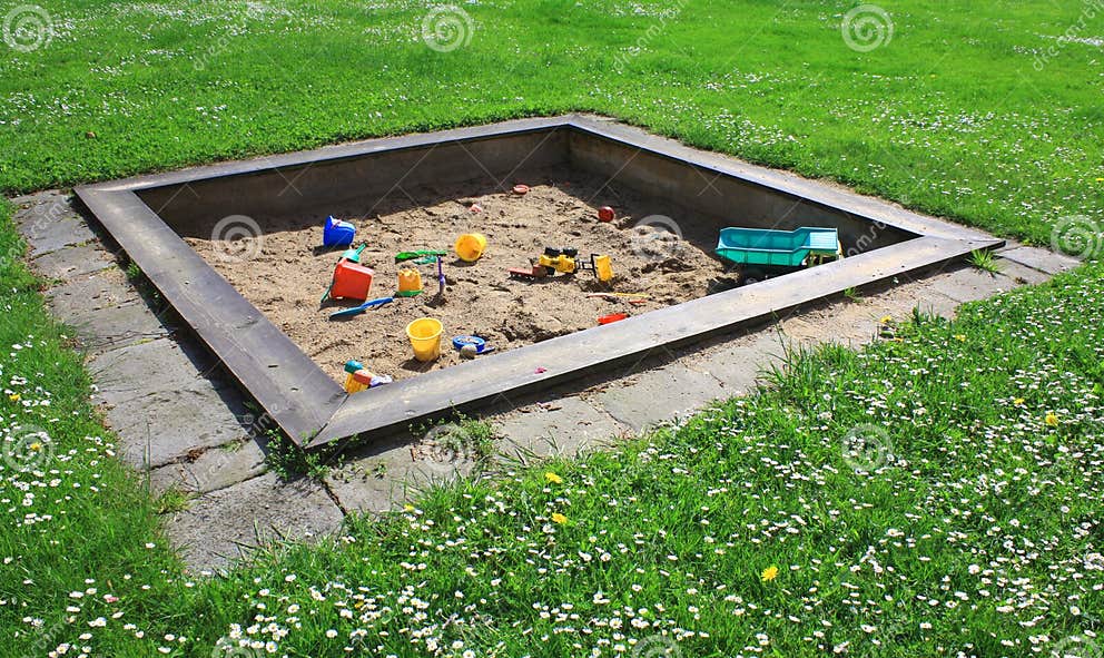 ChildrenÂ´s sand pit stock image. Image of sandbox, activity - 14493935