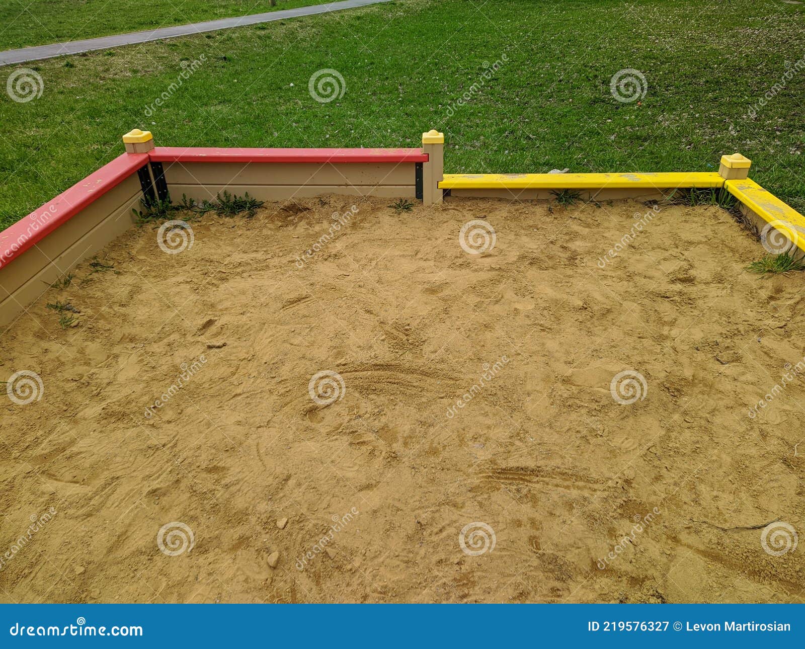 Children S Sandbox on the Playground in the Daytime Stock Image - Image ...