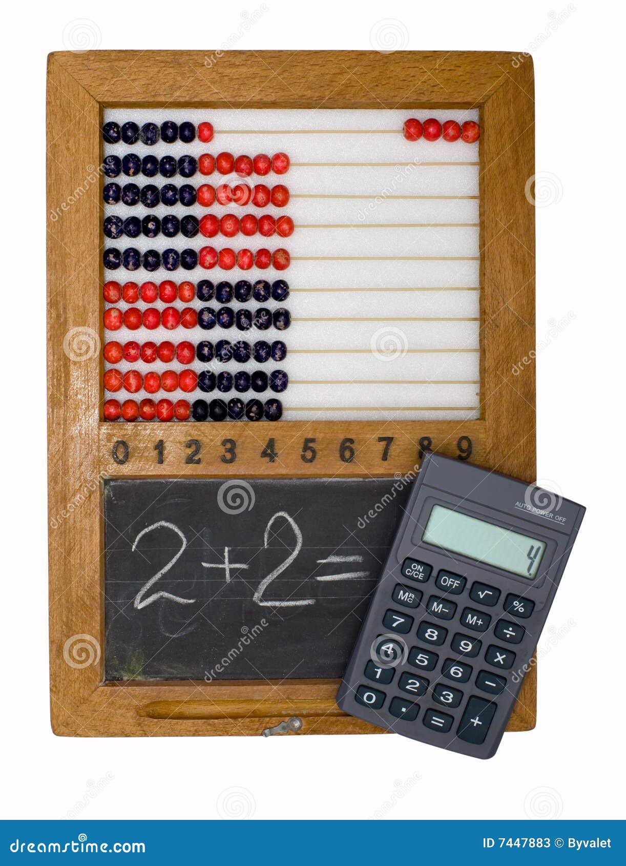 Children S School Board, Abacus and Calculator Stock Image - Image of ...