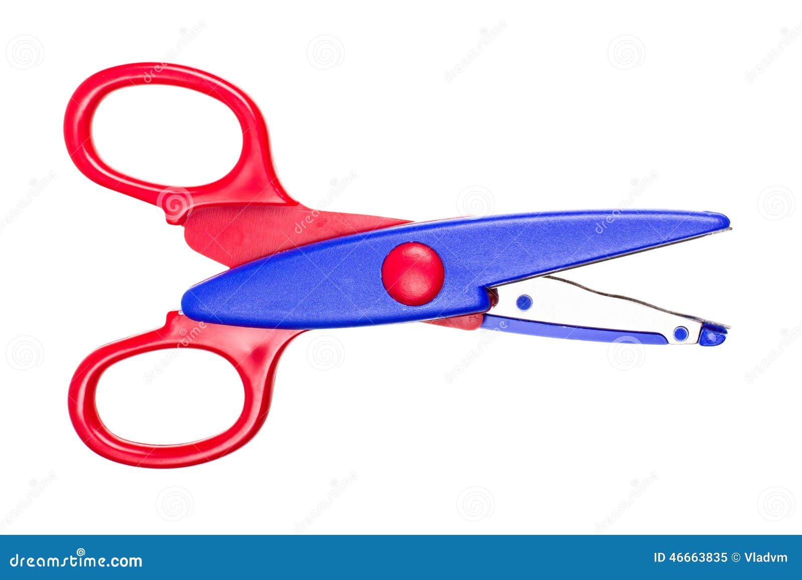 Children S Scissors Isolated on White Background Stock Image - Image of ...