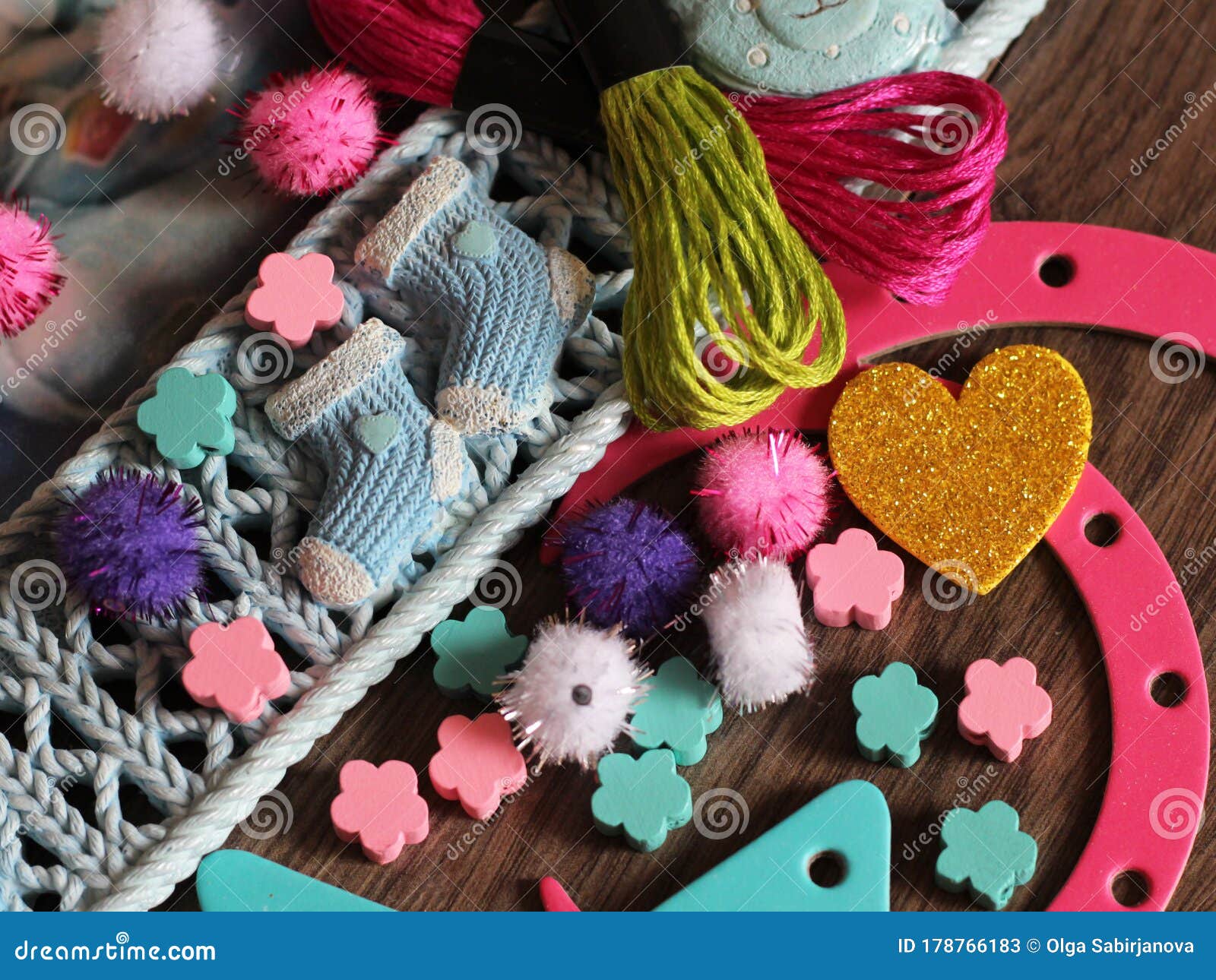 Children`s Set for Creativity, Handmade. Development of Thinking Stock ...