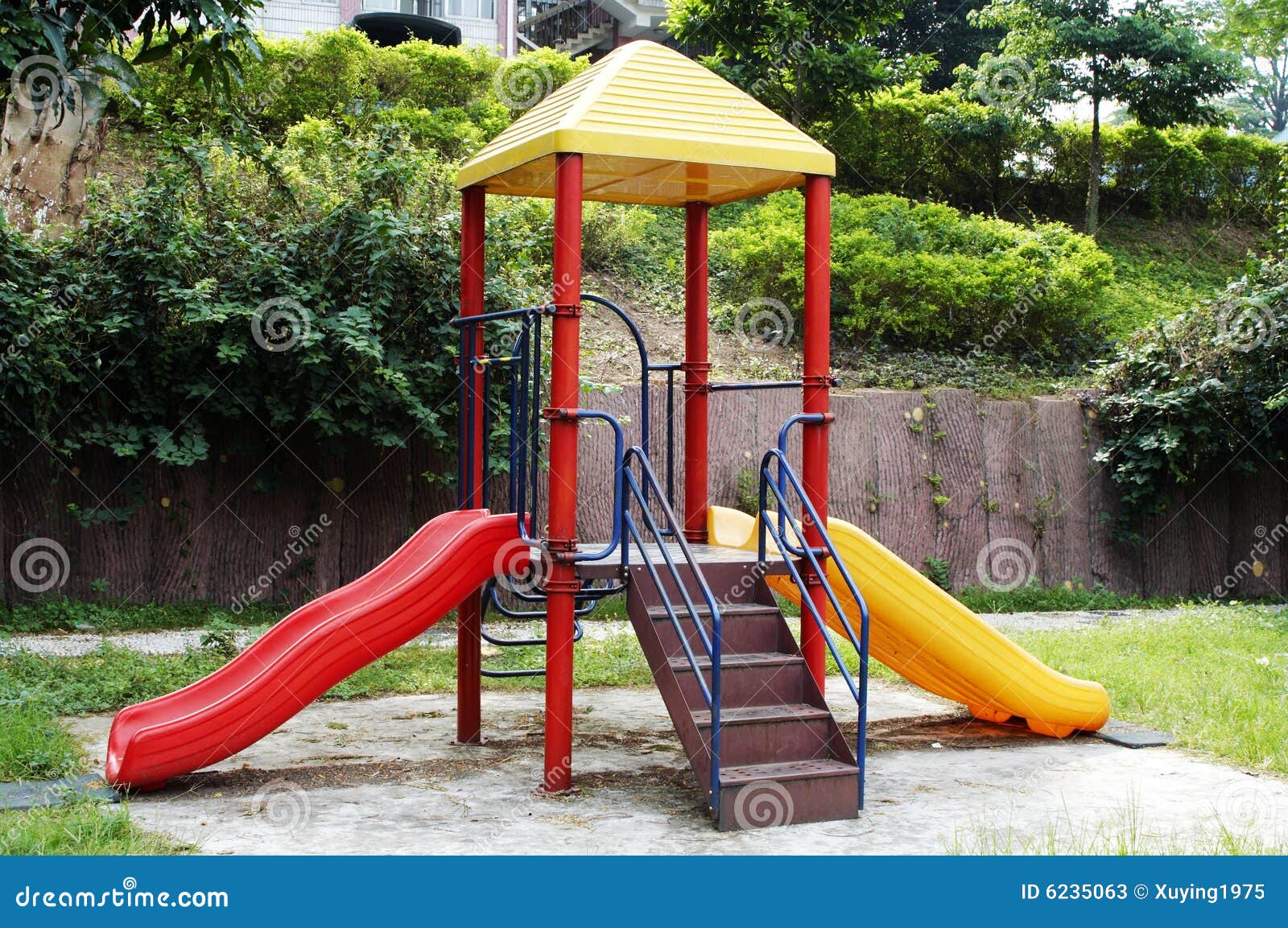 Children s slide stock image. Image of bright, plastic - 6235063