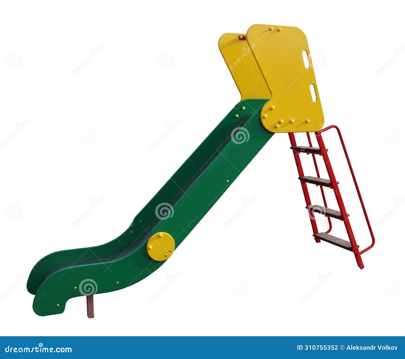 Children S Slide on the Playground Isolated Stock Photo - Image of ...