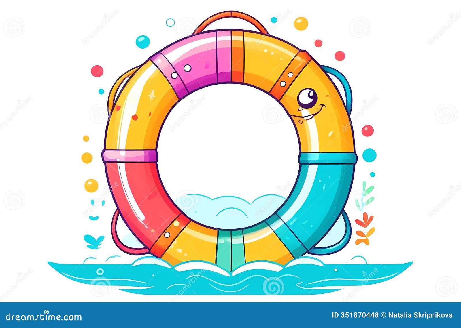 Children s swimming circle stock illustration. Illustration of safety ...