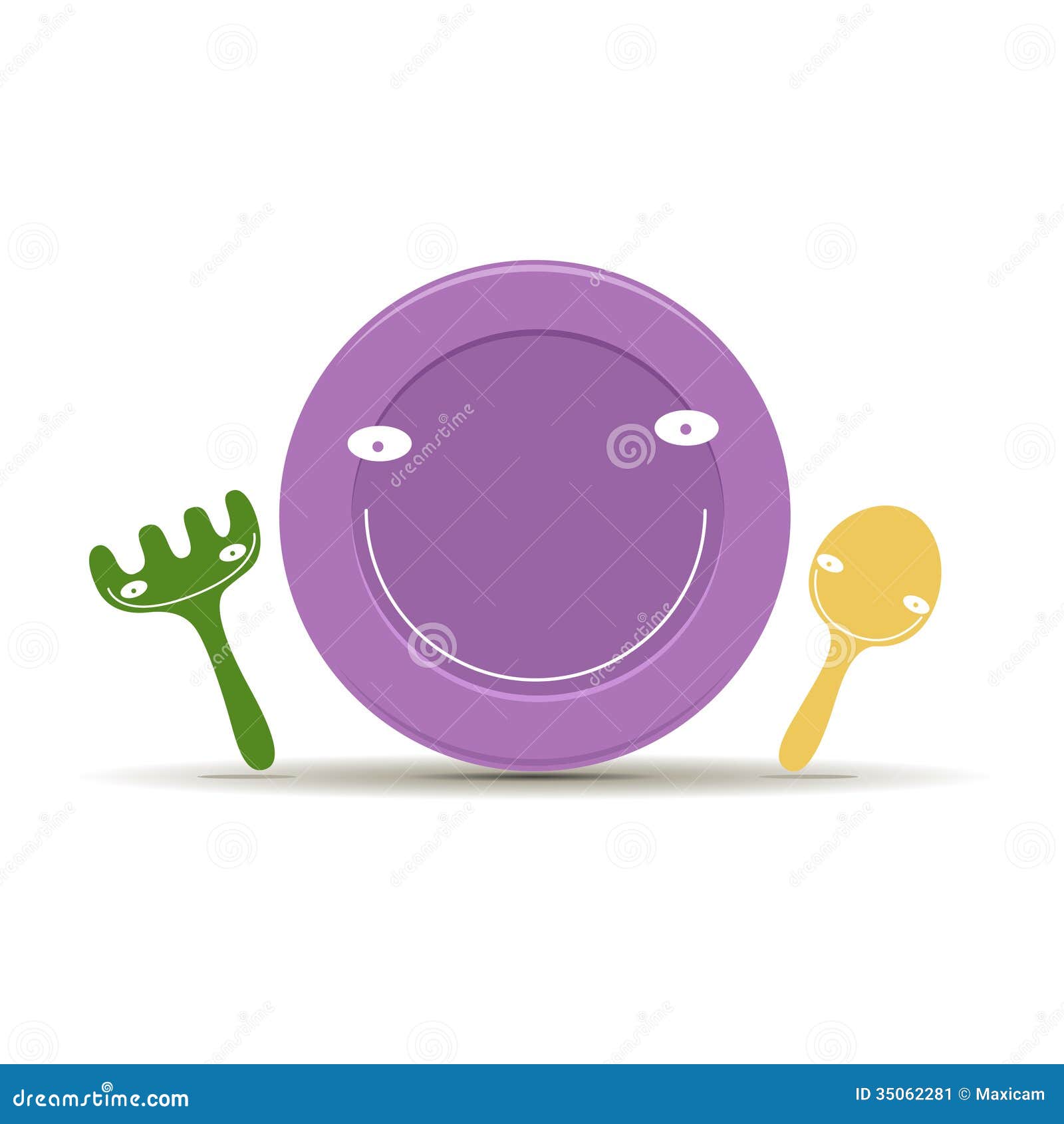 Children S Tableware Vector Stock Vector - Illustration of cooking ...