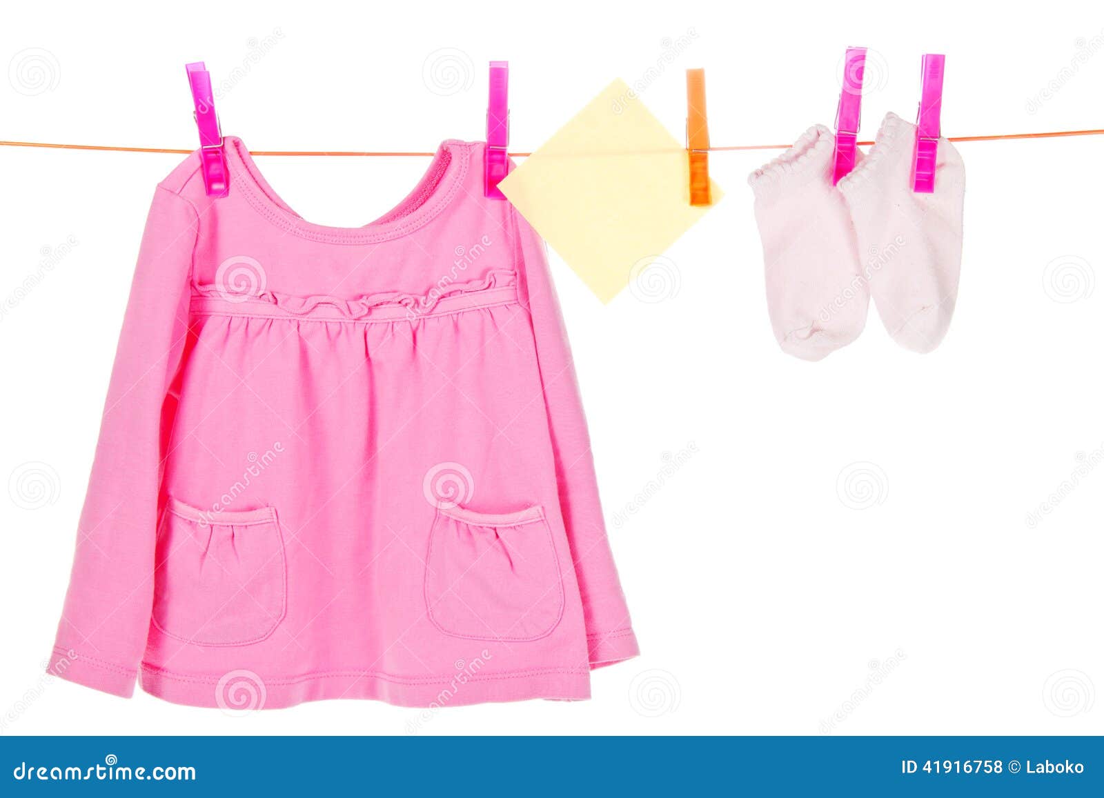 Children S Things Dry on a Rope Stock Photo - Image of child, rope ...