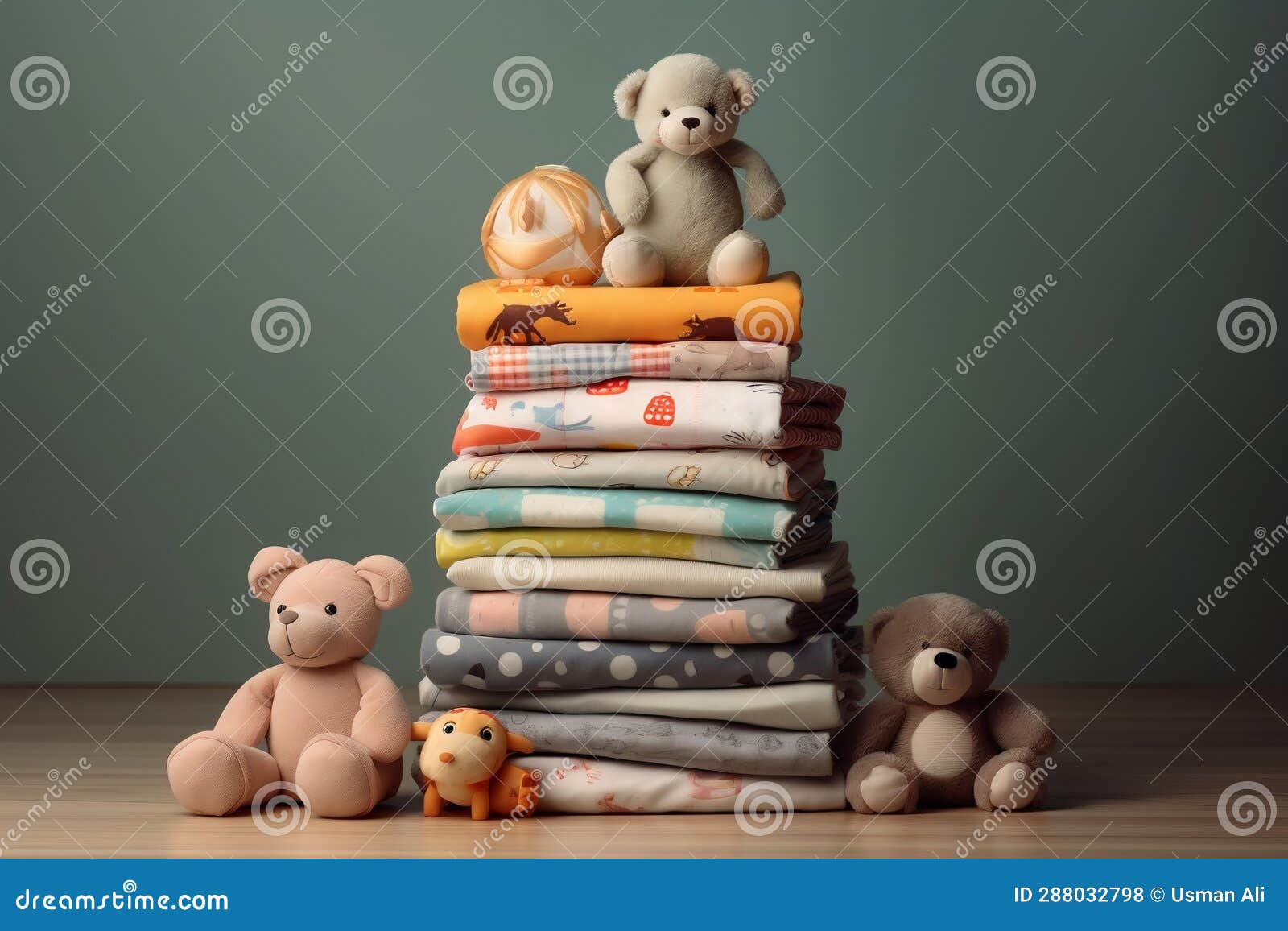 Children S Things Stacked Together. AI Stock Illustration ...