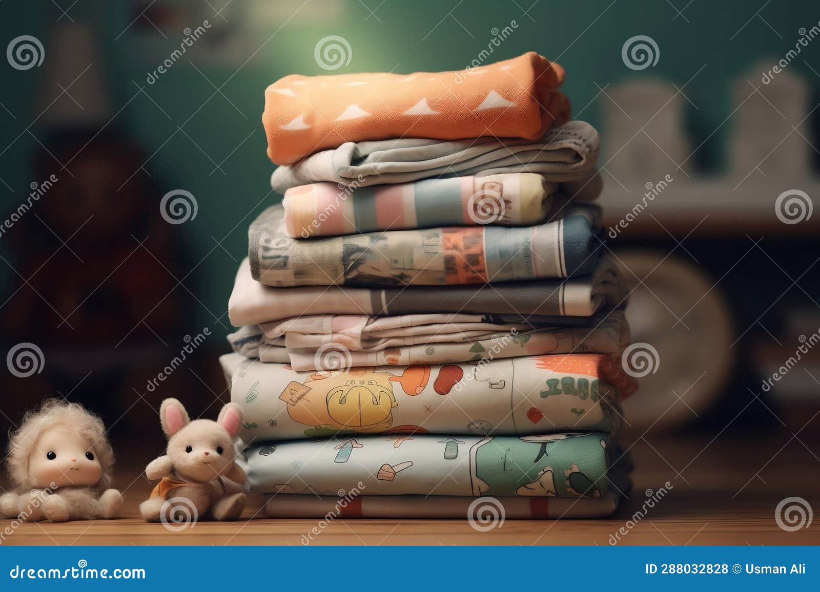 Children S Things Stacked Together. AI Stock Photo - Image of ...