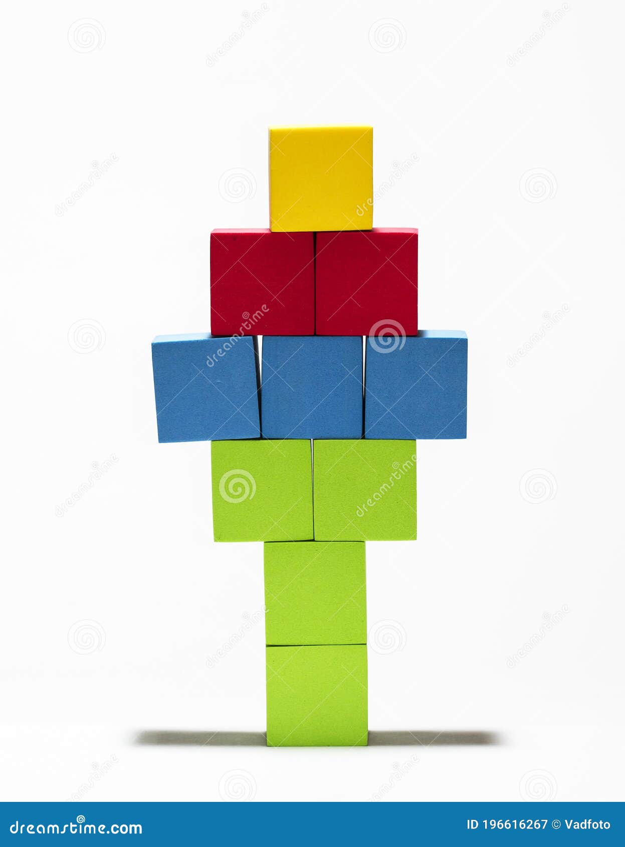 Children`s Toy Cubes, Tower Brick Stock Image - Image of childrens ...
