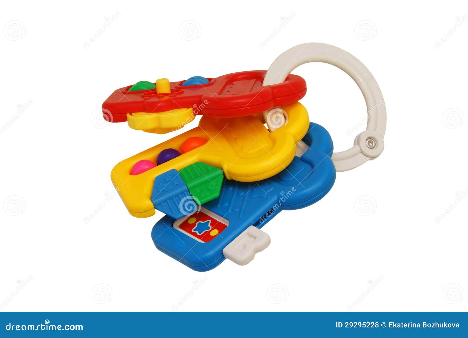 Children S Toy Rattle with Three Keys. Stock Photo - Image of rattle ...