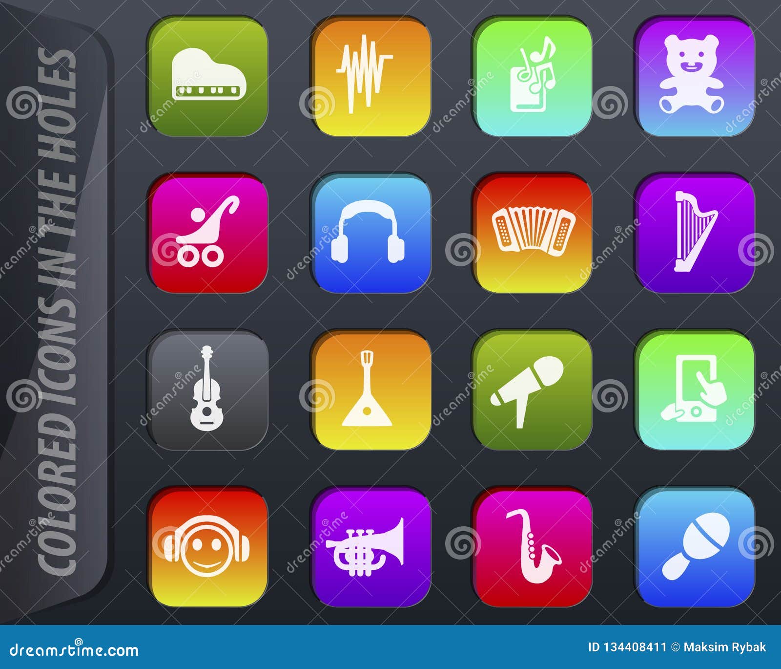 Children`s toys icons set stock vector. Illustration of vector - 134408411