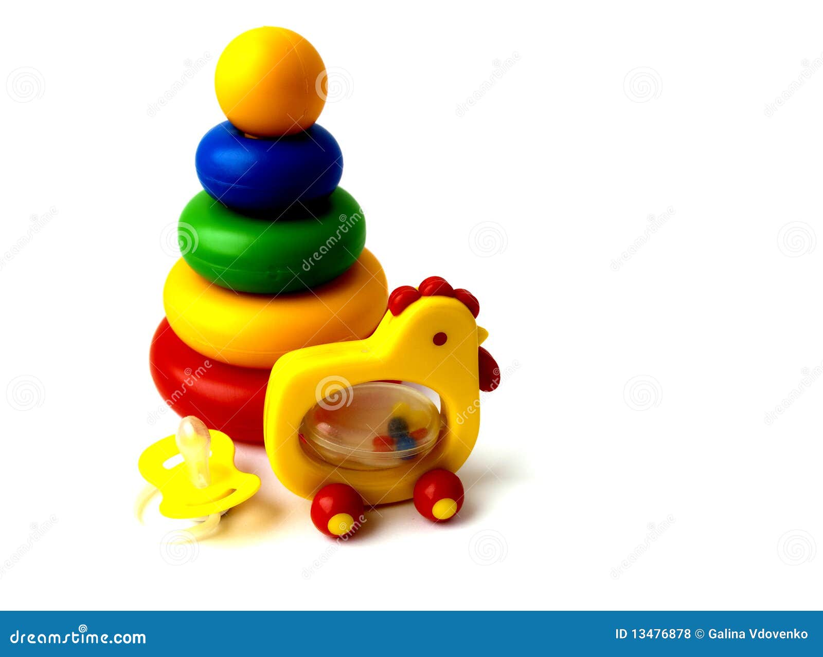 Children S Toys a Pyramid a Chicken a Dummy Stock Photo - Image of cute ...