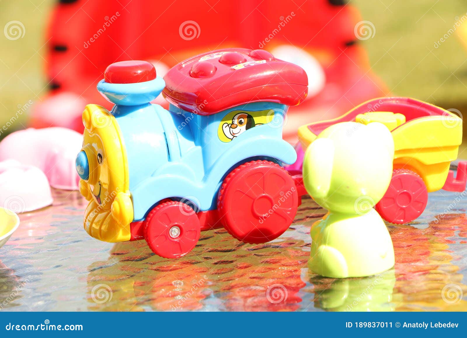 Children`s Toys are in the Sunlight on the Table Editorial Photo ...