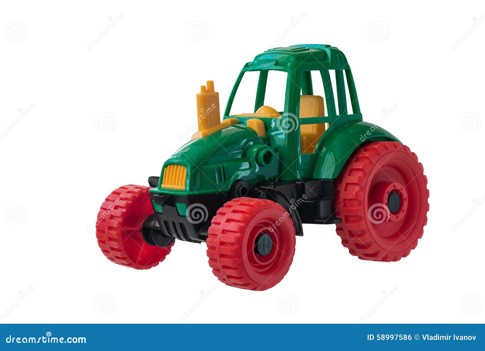 Children S Tractor from Plastic Stock Photo - Image of white, tractor ...