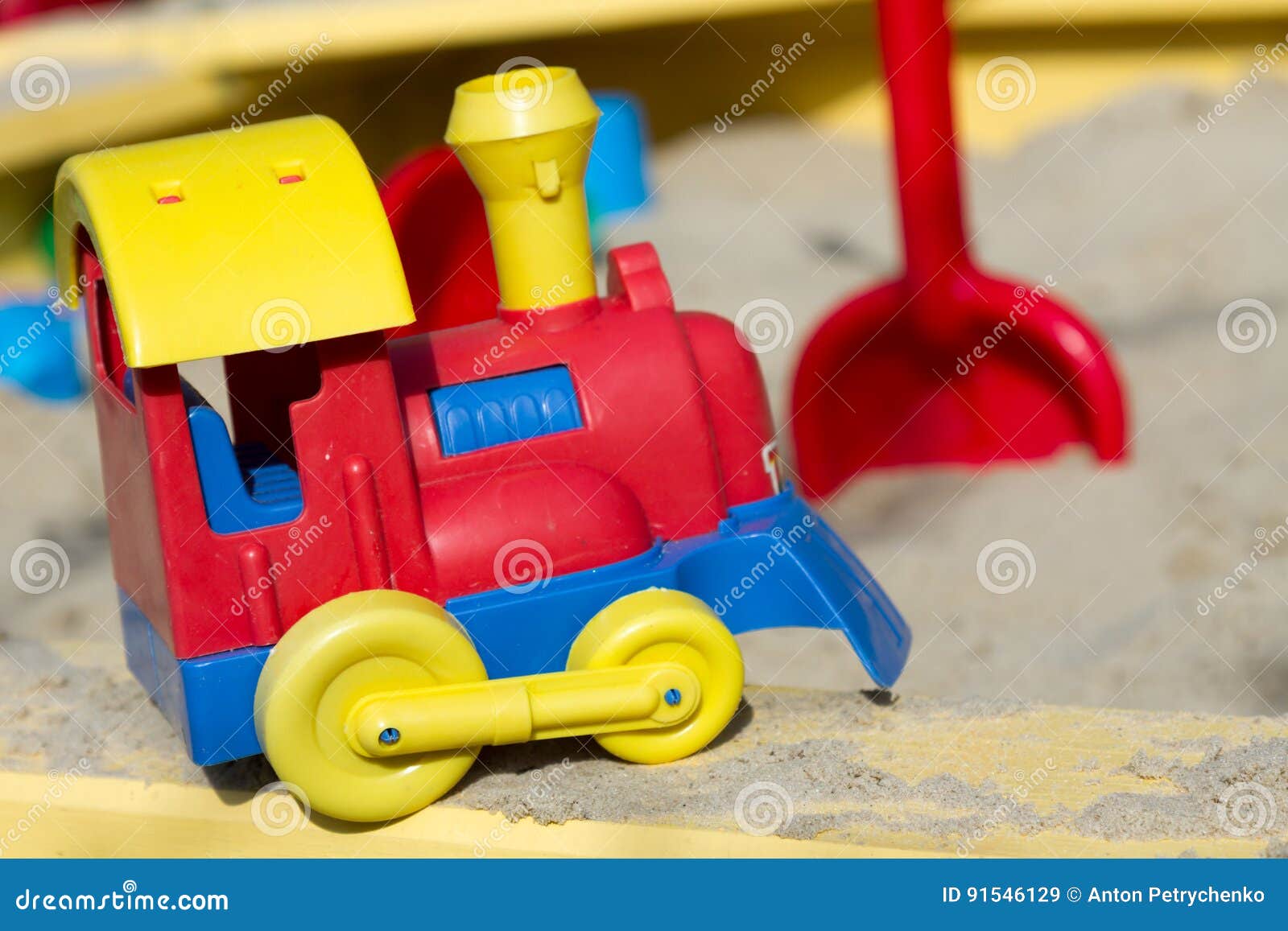 Children`s Train in the Sandbox Stock Image - Image of palms, horse ...