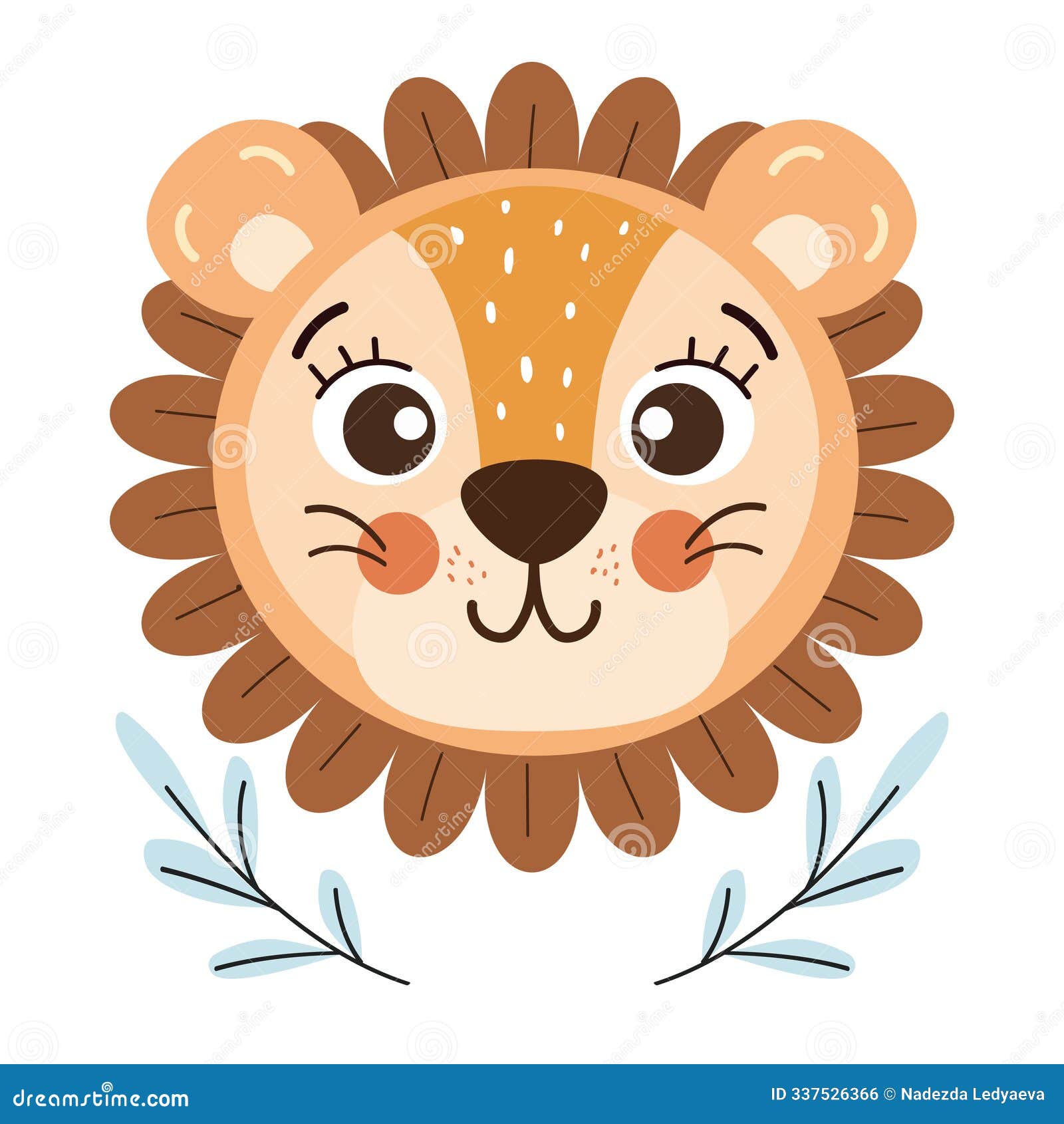 Children S Vector Print for Clothes. Cute Lion Cub Stock Illustration ...