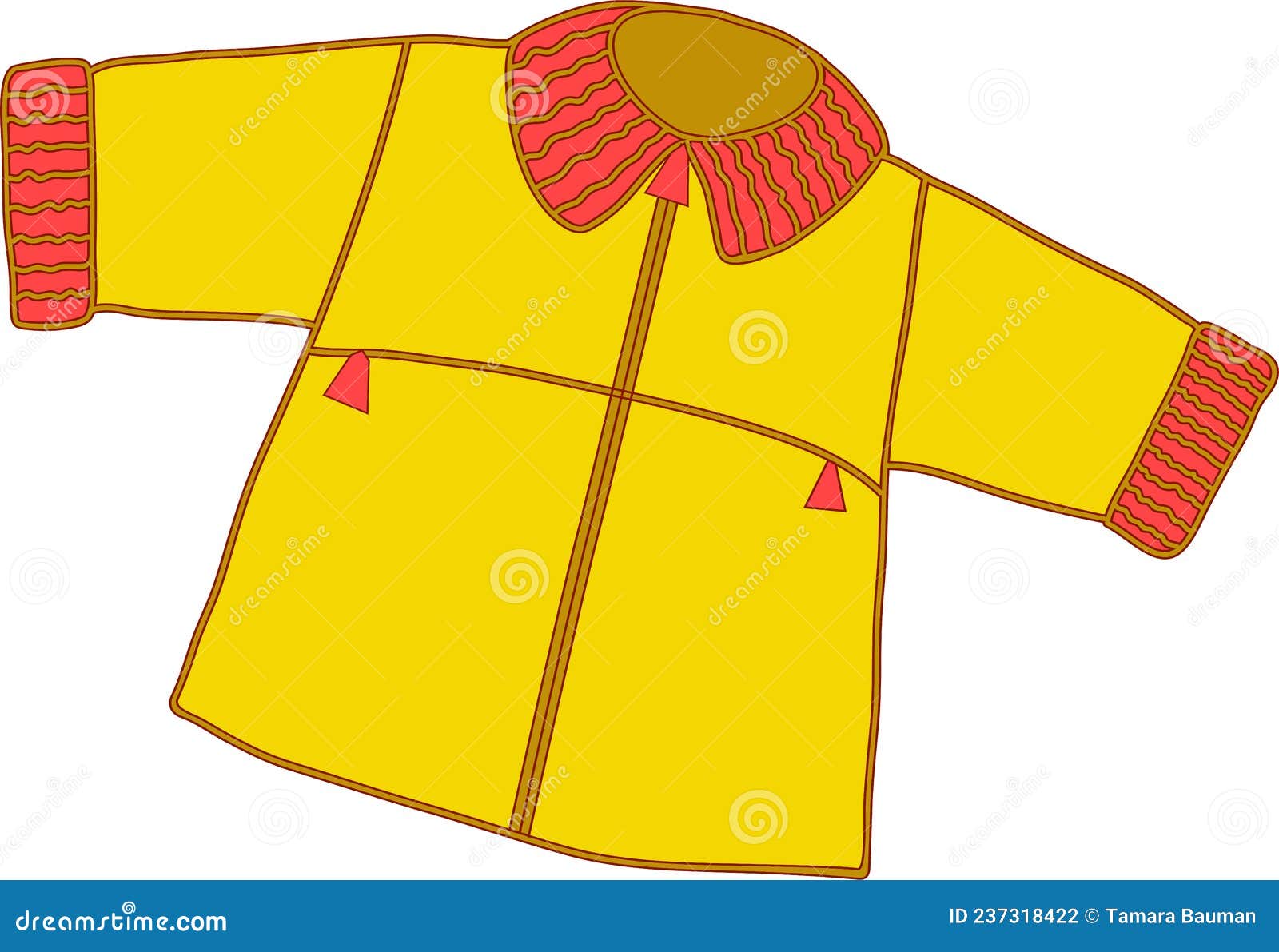 Children S Yellow Jacket. Vector Drawing Easily Editable. Stock Vector ...
