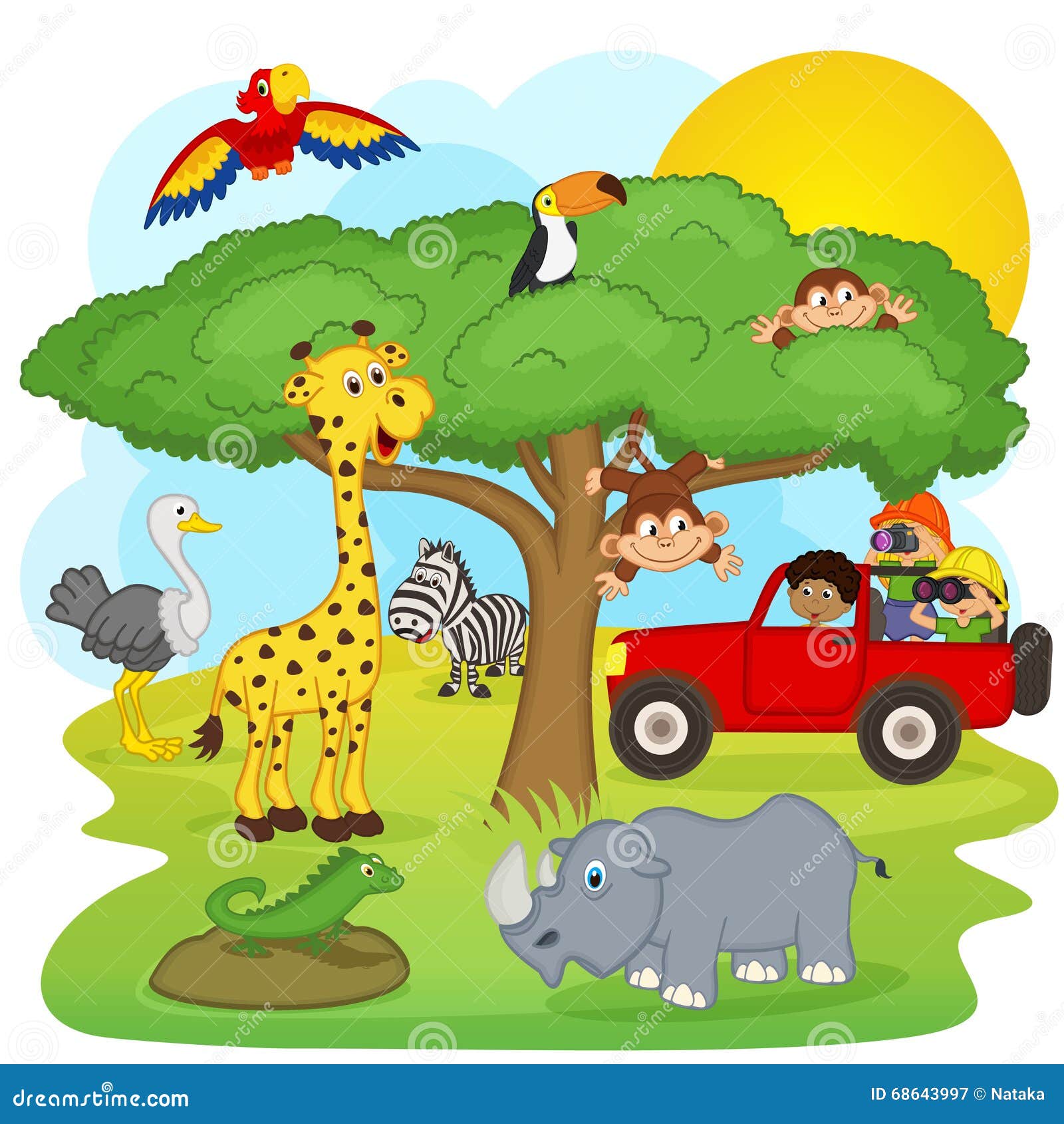 Safari Tour In Wildlife Reserve, Adventurous Journey, Diverse Fauna ...