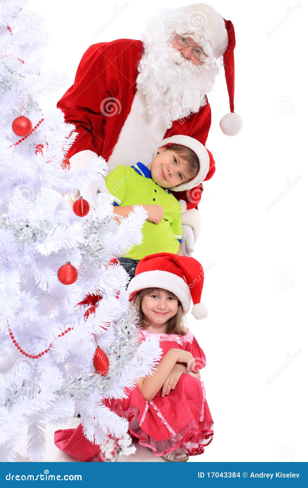 Children and santa stock photo. Image of claus, cheerful - 17043384